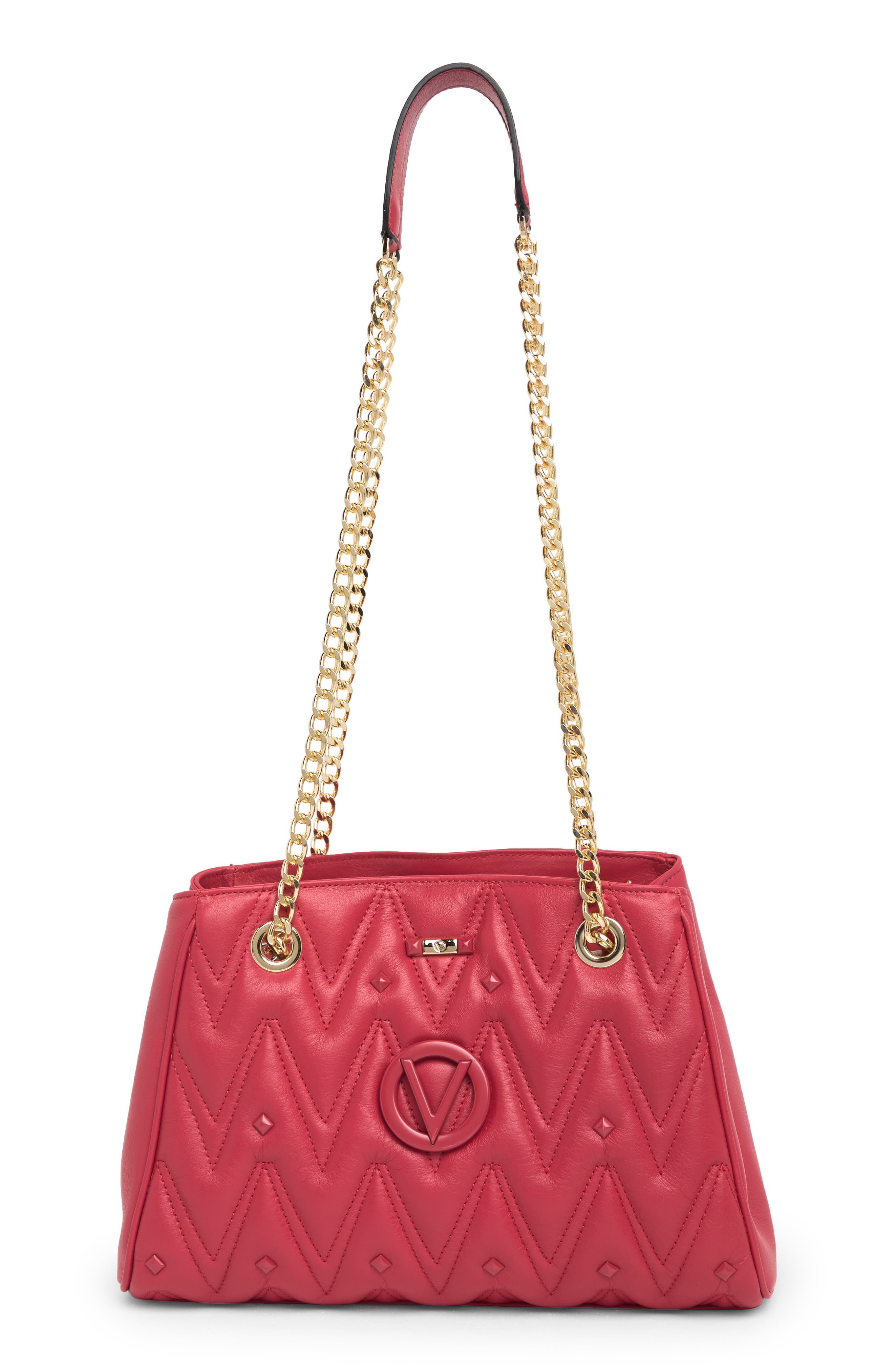 VALENTINO BY MARIO VALENTINO Angelina Studded Quilted Leather Shoulder ...