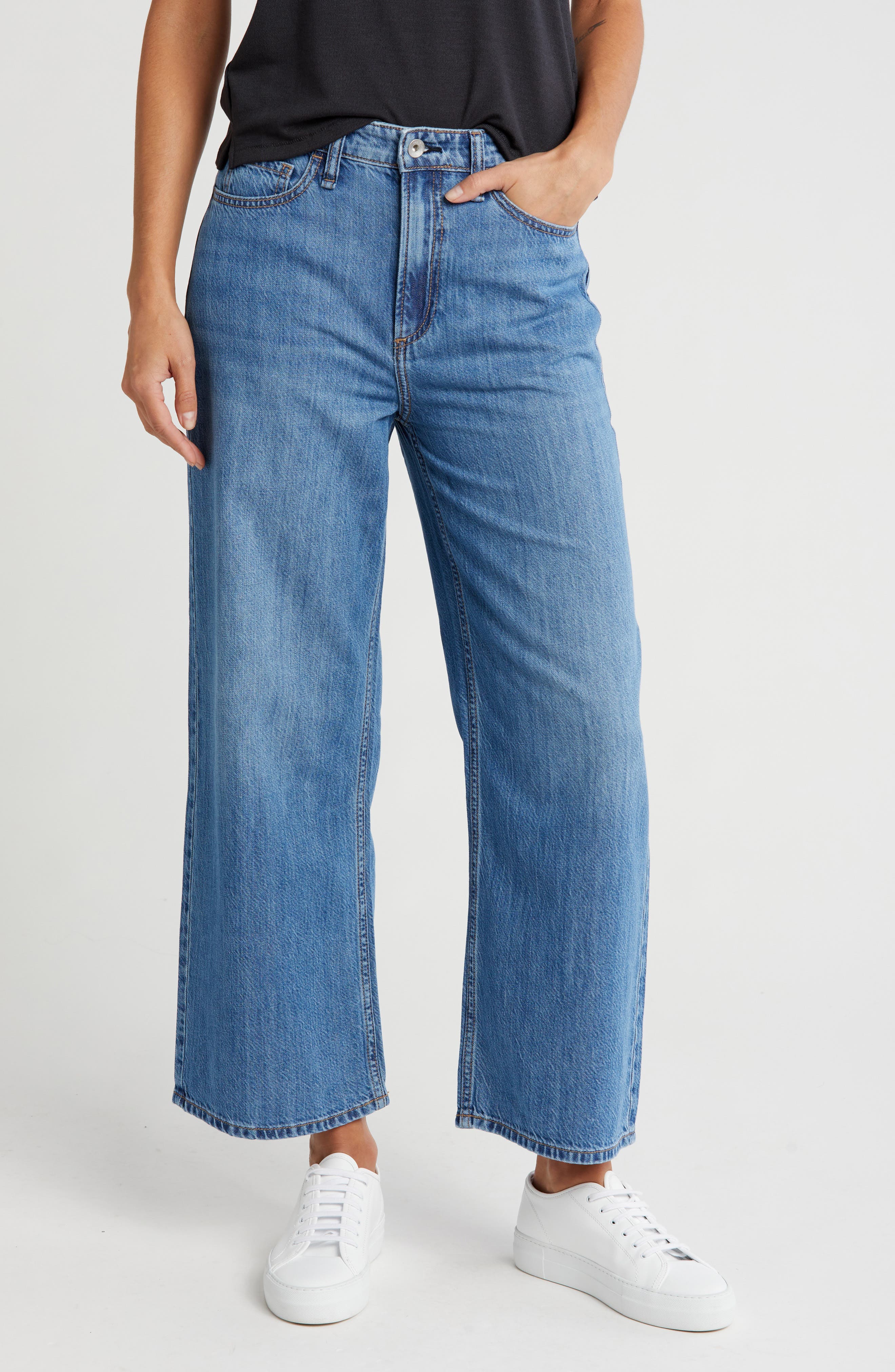 rag & bone Lori Crop Wide Leg Jeans | Nordstromrack