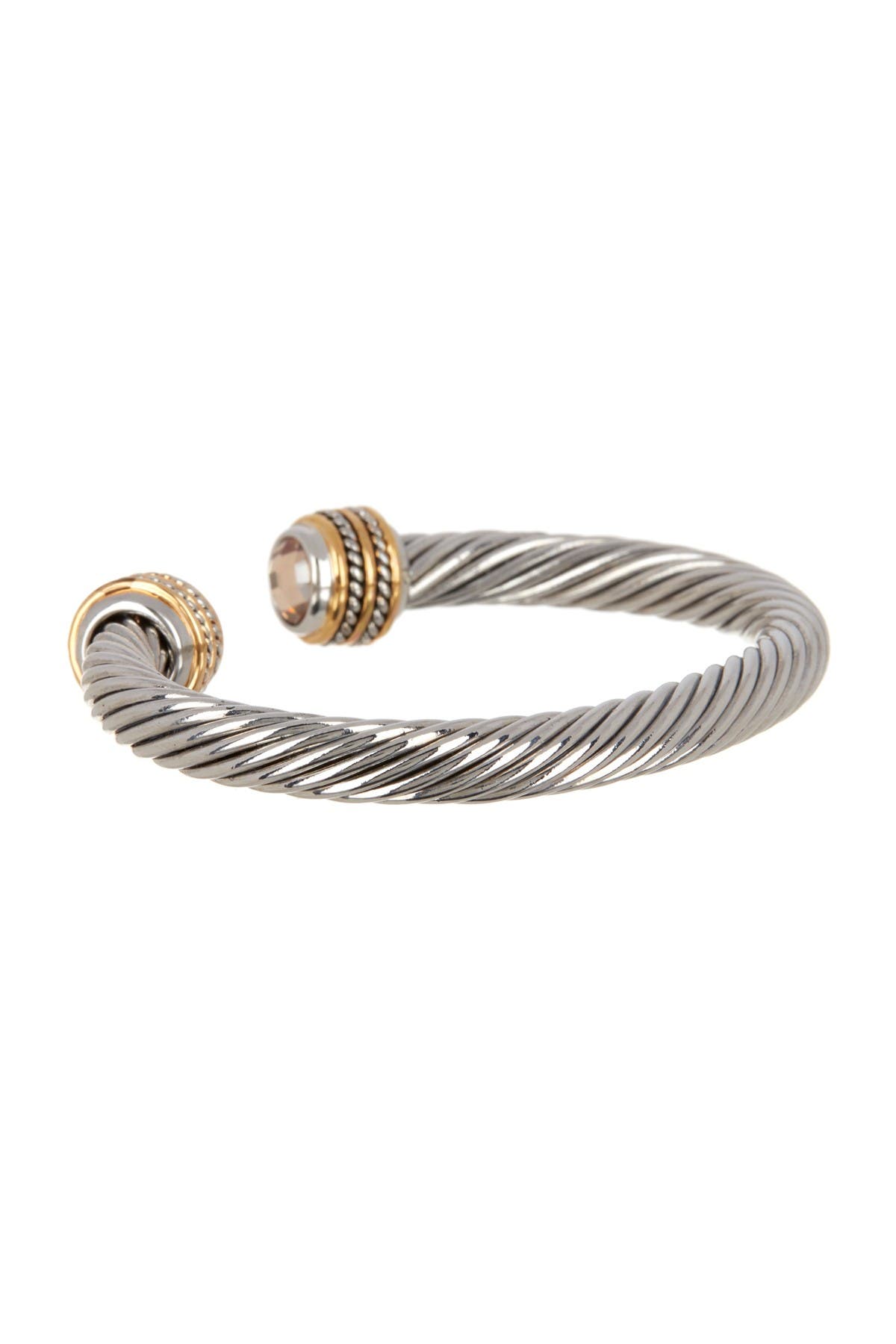 MESHMERISE Two-Tone Wide Citrine End Twist Cuff | Nordstromrack