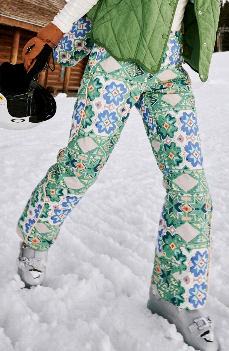 Free People FP Movement Bunny Slope Print Waterproof High Waist Ski ...