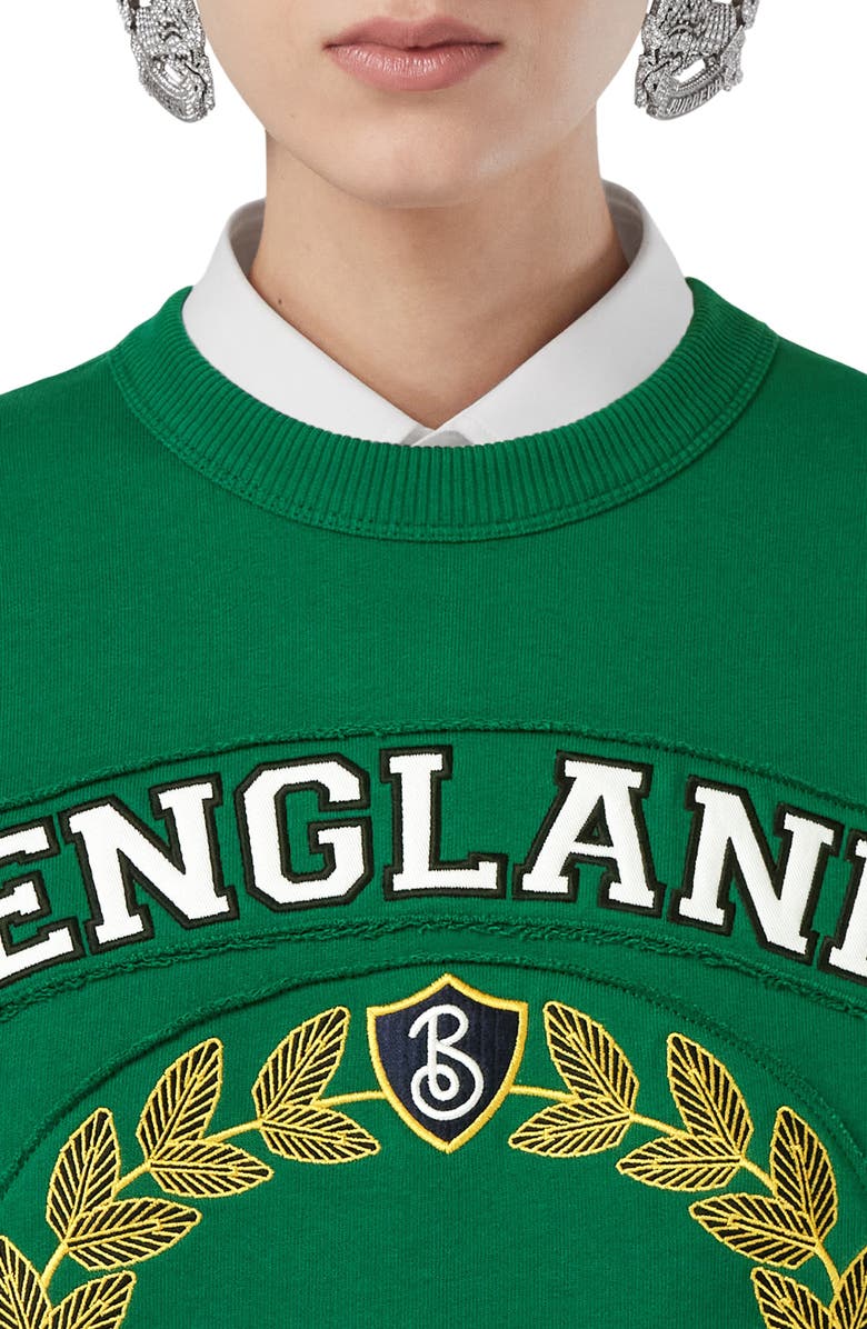 Burberry Harper Oversize Embroidered Logo Crest Sweatshirt | Nordstromrack