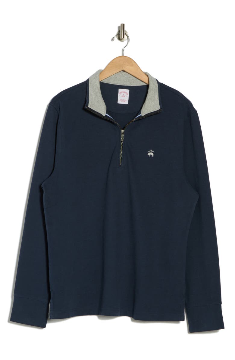 Brooks Brothers Cotton Jersey Half Zip Pullover | Nordstromrack