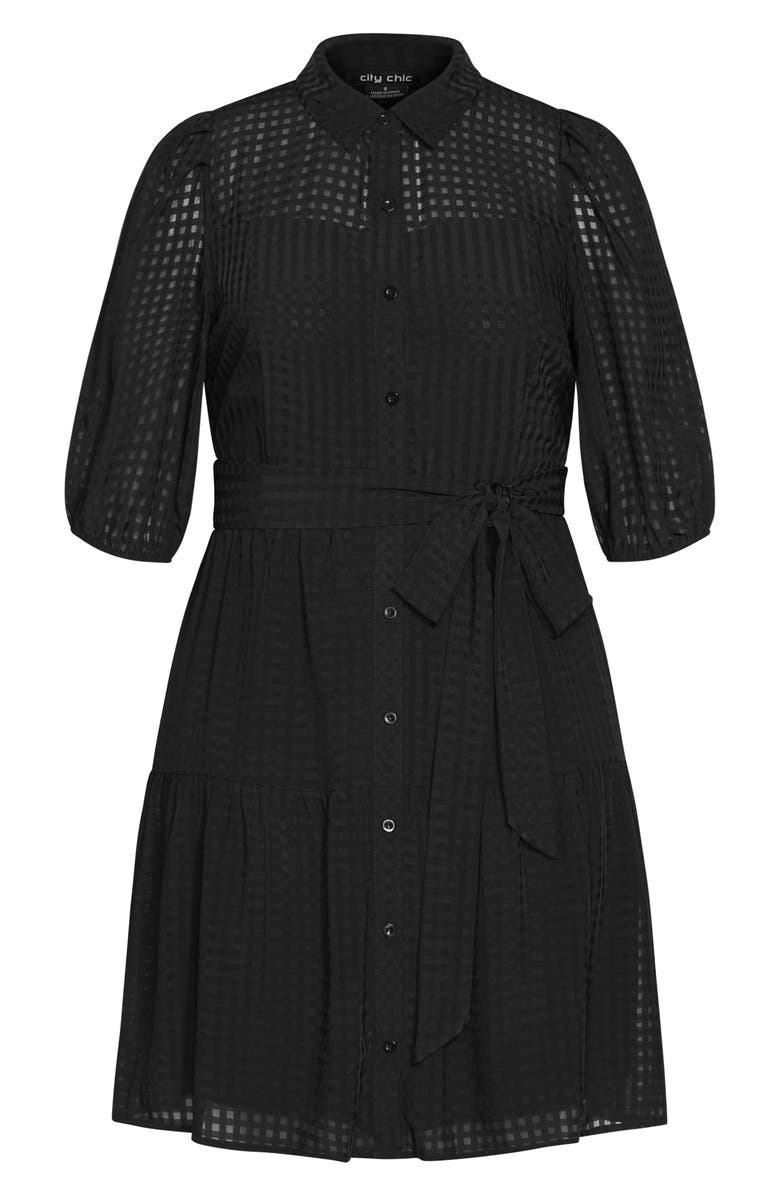 City Chic Kassidy Check Shirtdress | Nordstromrack
