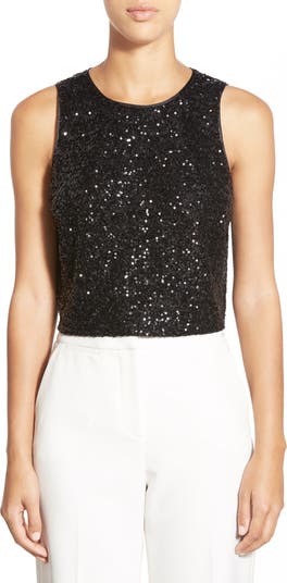 Ivanka Trump Sequin Crop Top | Nordstrom