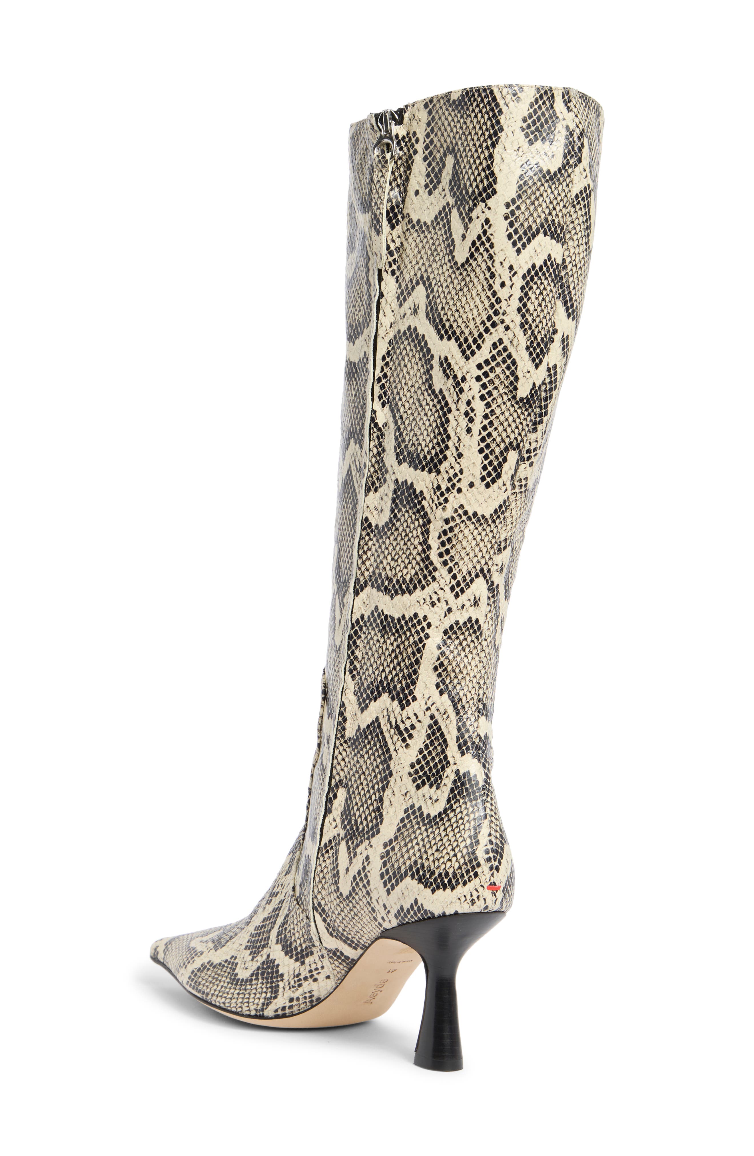 aeyde Esme Pointed Toe Snakeskin Embossed Boot (Women) | Nordstromrack