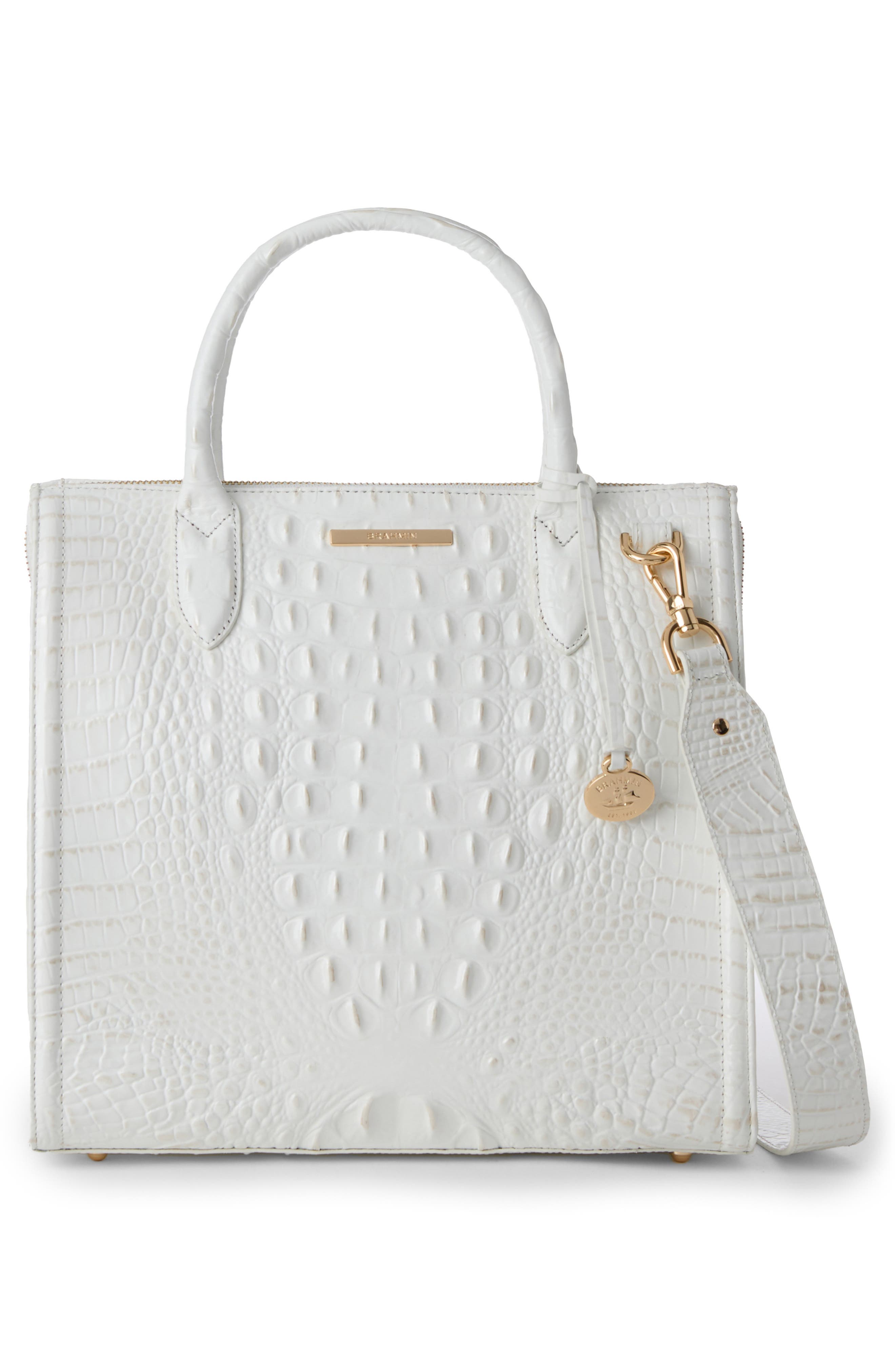 Brahmin Caroline Croc Embossed Leather Satchel | Nordstrom
