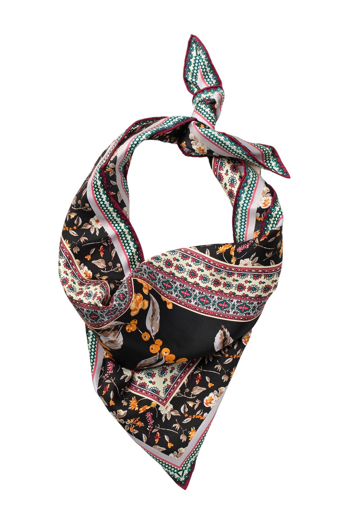 MAX STUDIO Birdy Border Silk Square Scarf | Nordstromrack