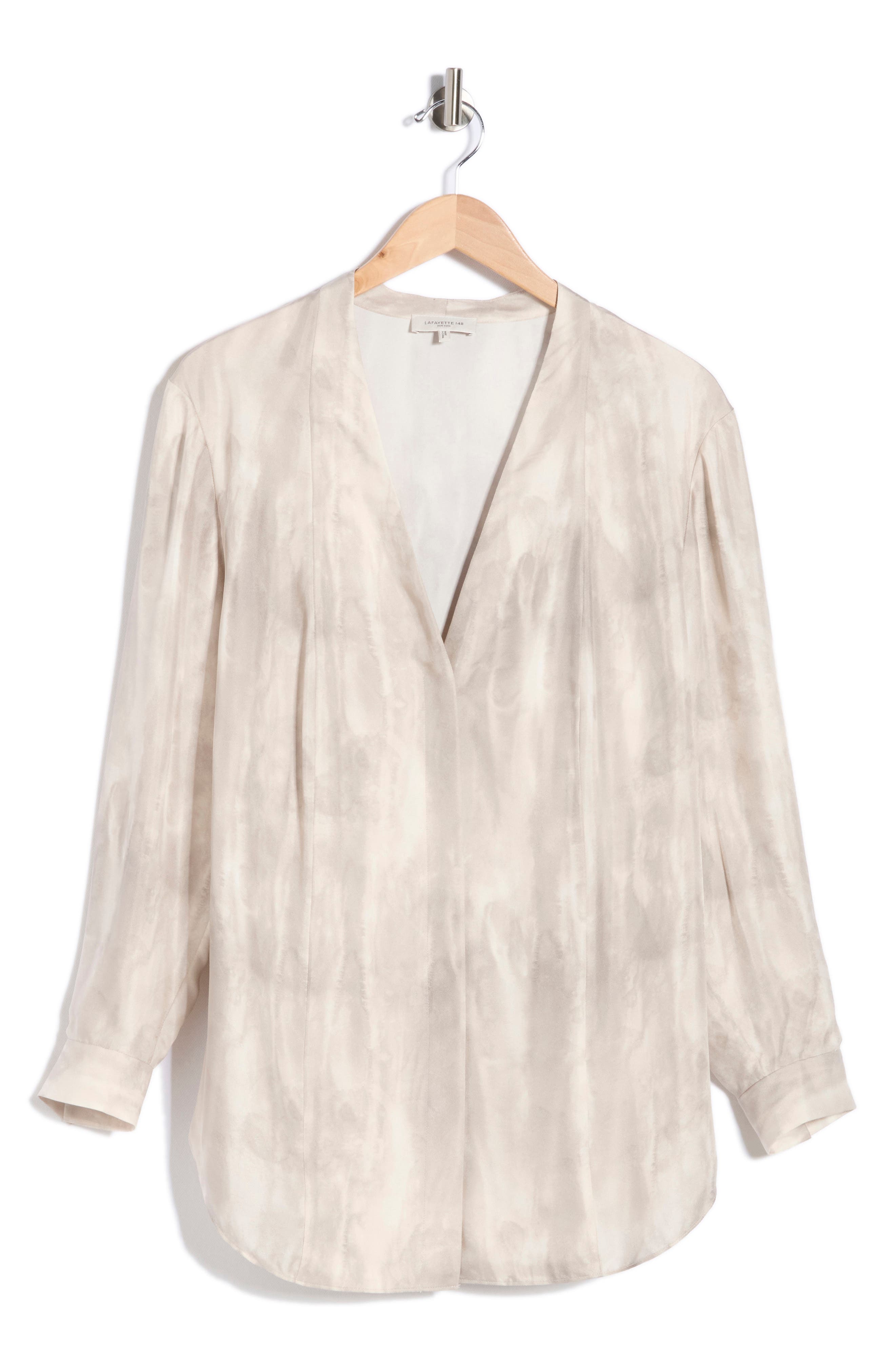 V-Neck Hidden Closure Silk Top (Women) | Nordstromrack