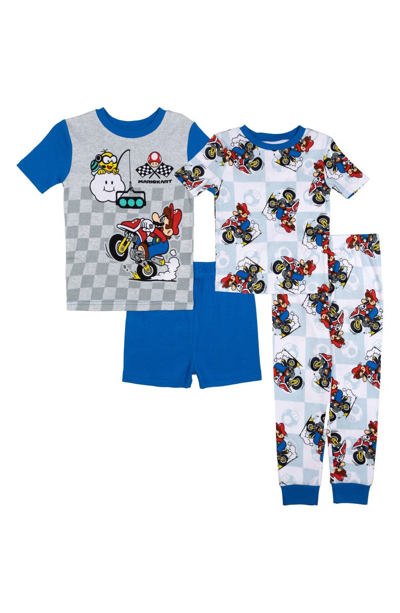 AME Kids' Super Mario™ Fitted 4-Piece Pajama Set | Nordstromrack