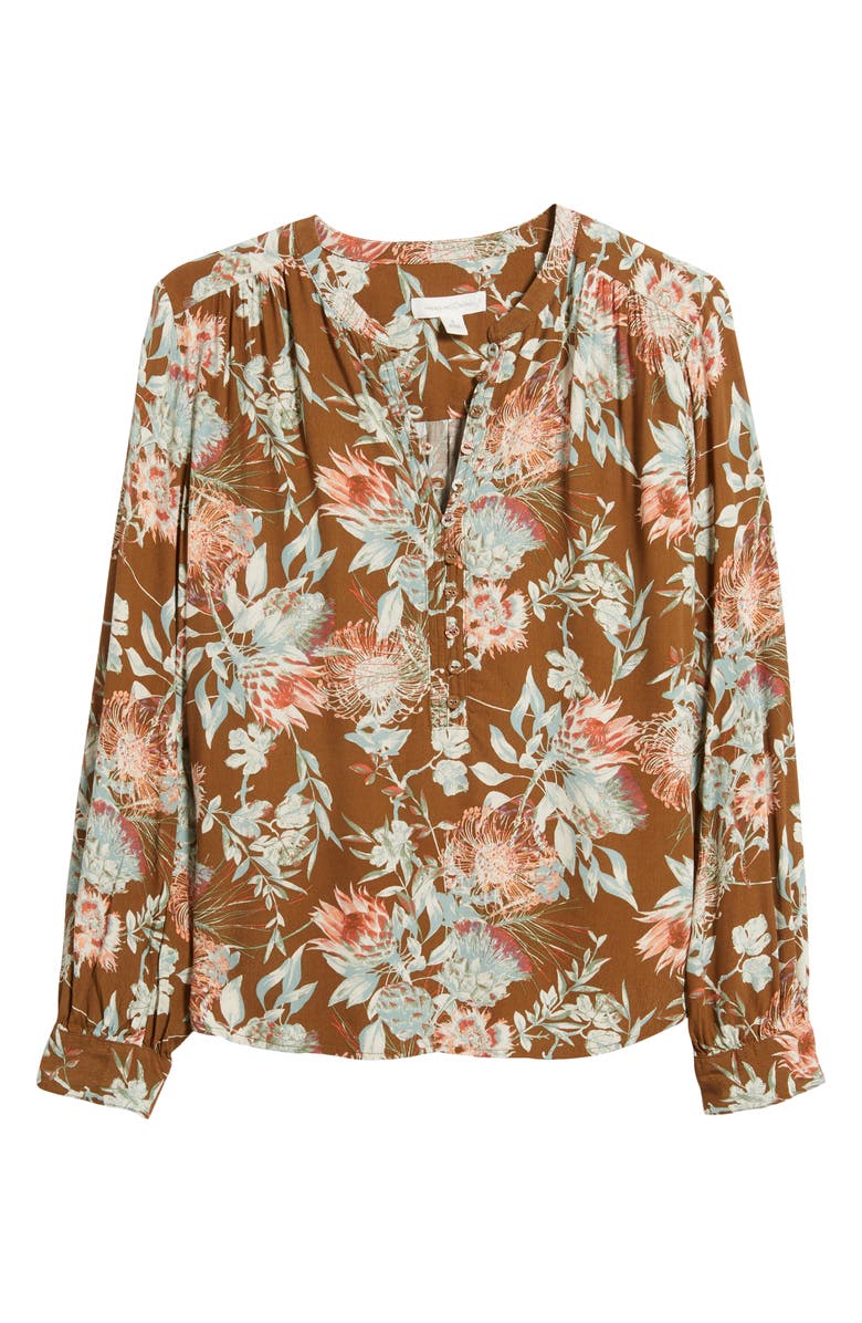 Treasure & Bond Print Crepe Popover Top | Nordstromrack