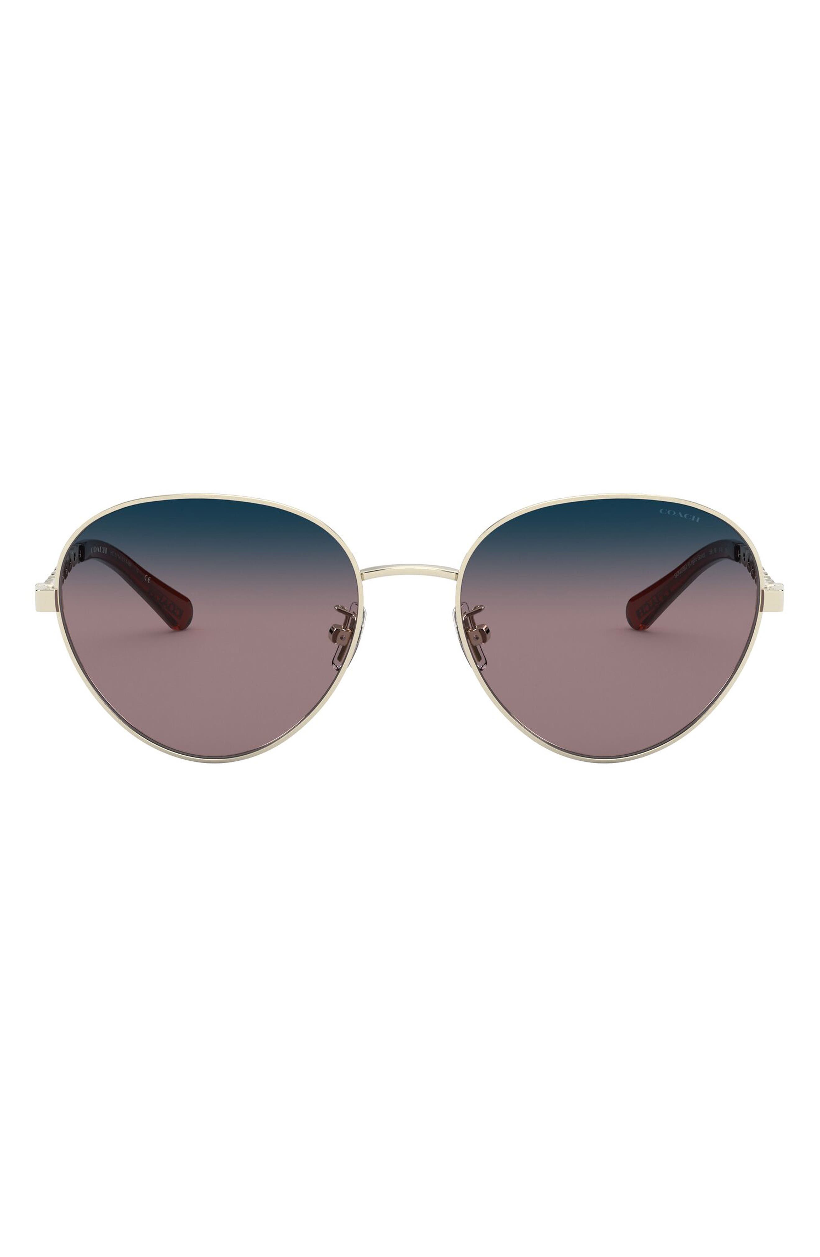 COACH 56mm Gradient Round Sunglasses | Nordstrom