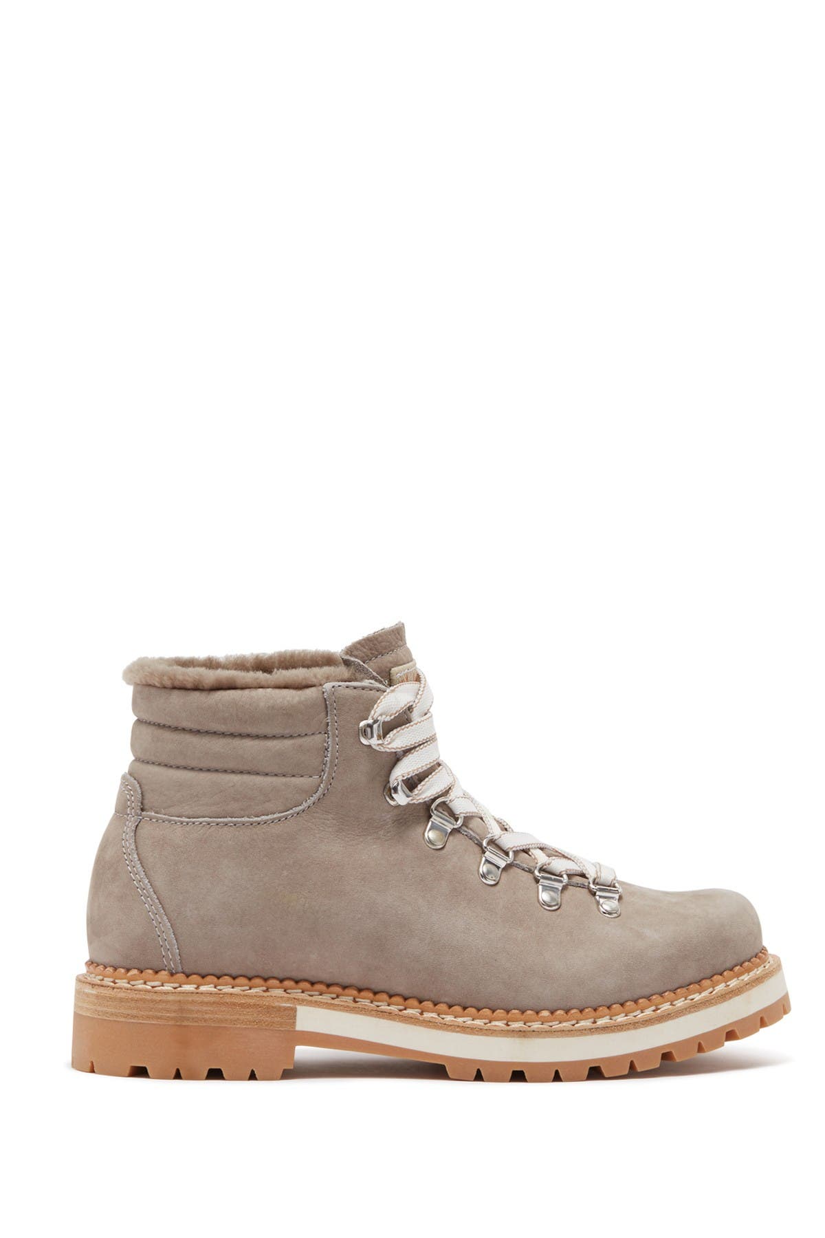La Montelliana Marlena Suede & Genuine Lamb Fur Lace-Up Boot ...
