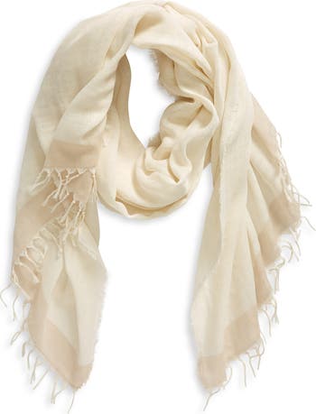 Vince Border Stripe Gauze Scarf | Nordstrom