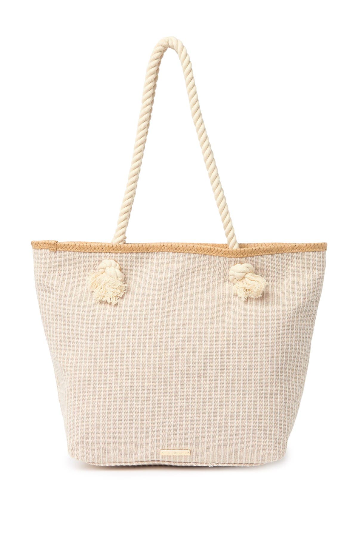 Madden Girl Novelty Stripe Print Tote Bag with Pouch | Nordstromrack