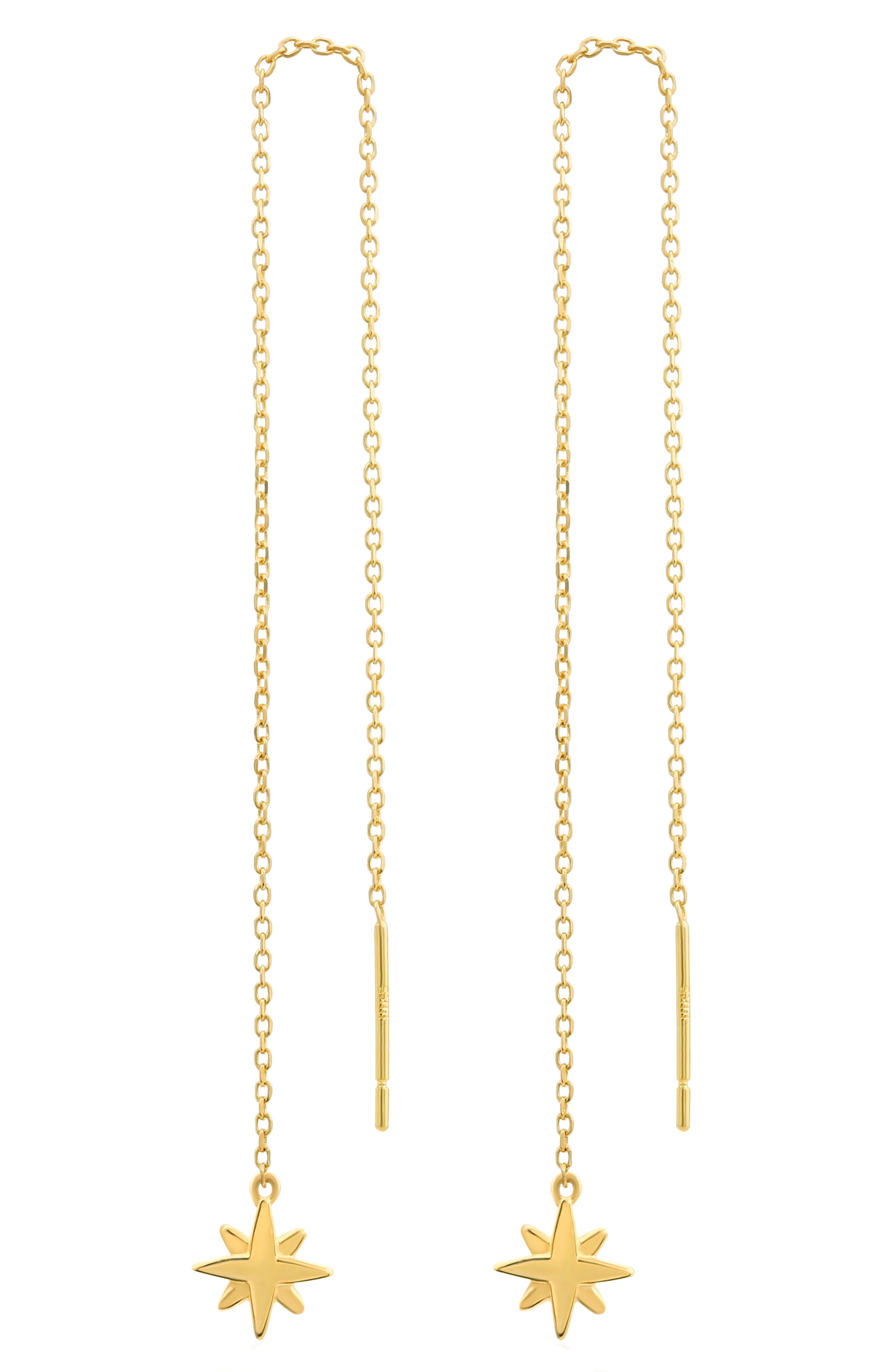 CANDELA JEWELRY Starburst Threader Earring | Nordstromrack