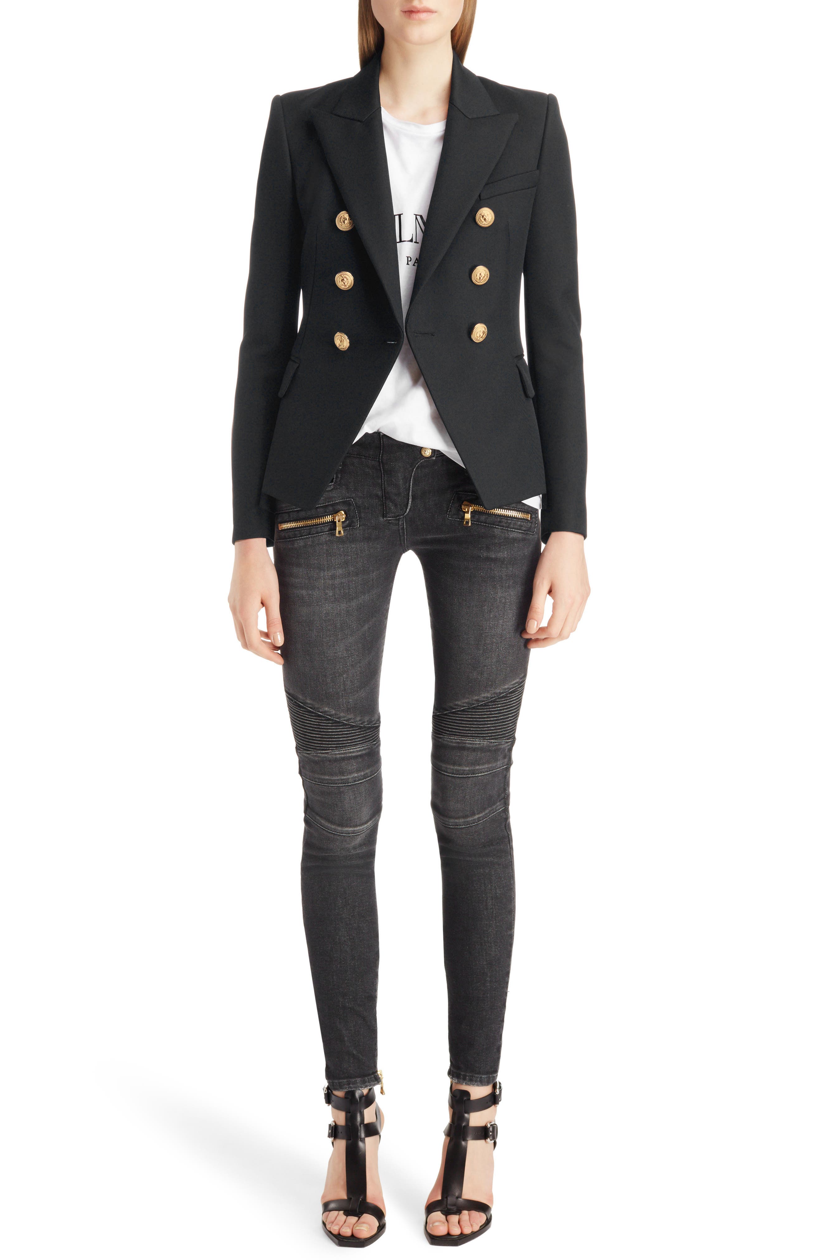 Balmain Double Breasted Wool Blazer | Nordstrom