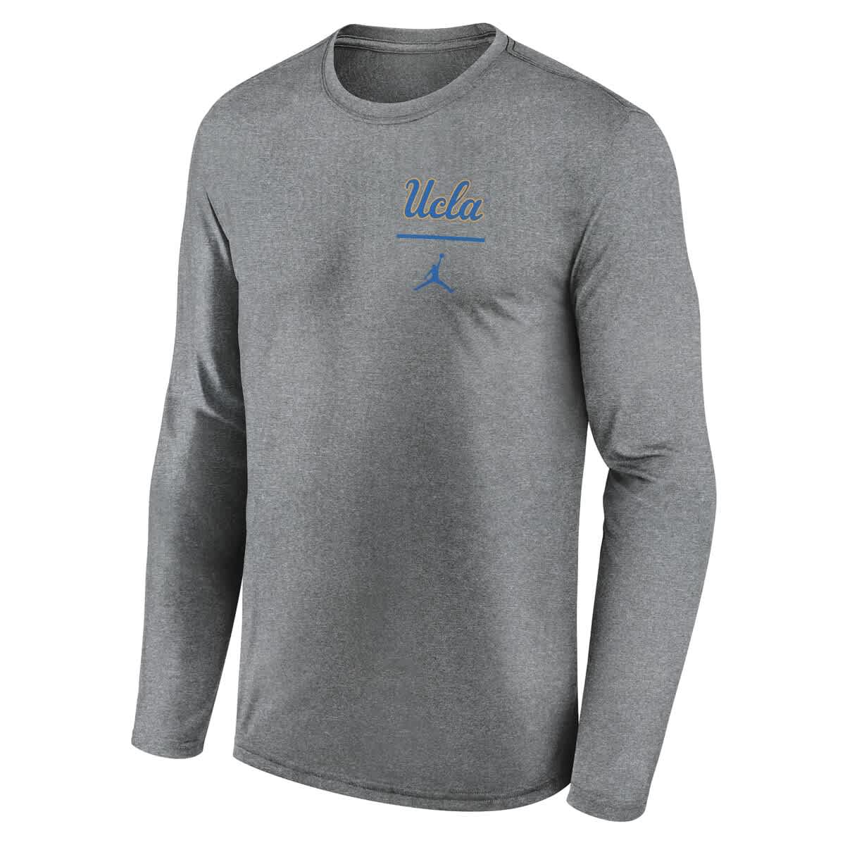Jordan Brand Men's Jordan Brand Heather Gray UCLA Bruins Primary Stack ...