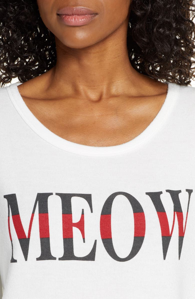 PJ Salvage Wild Heart Meow Print Long Sleeve Top | Nordstromrack