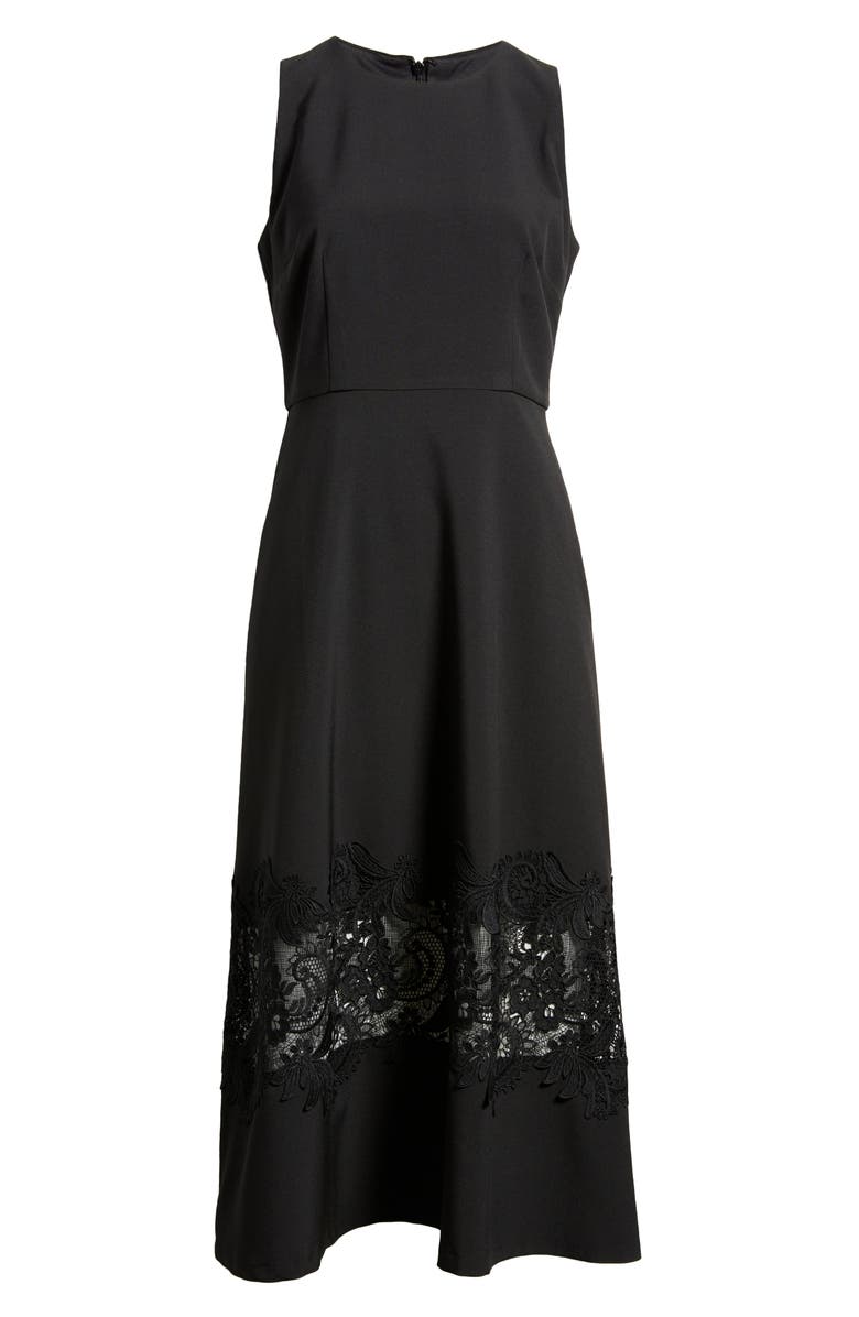 Anne Klein Lace Inset Fit & Flare Midi Dress | Nordstromrack