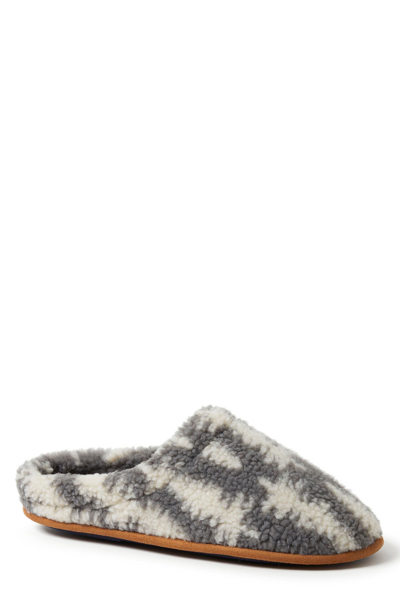 DEARFOAMS Teddy-Textured Tree Print Scuff Slipper (Women) | Nordstromrack