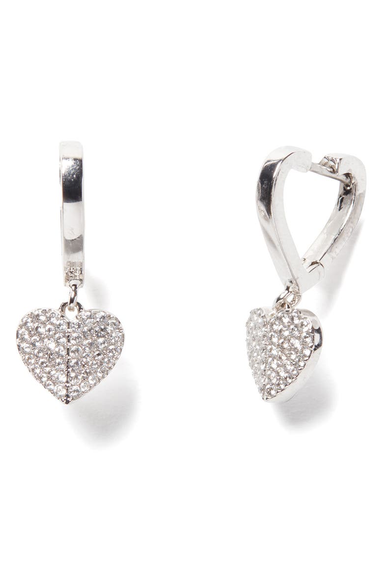 Kate Spade New York heart to heart pavé huggie hoop earrings ...