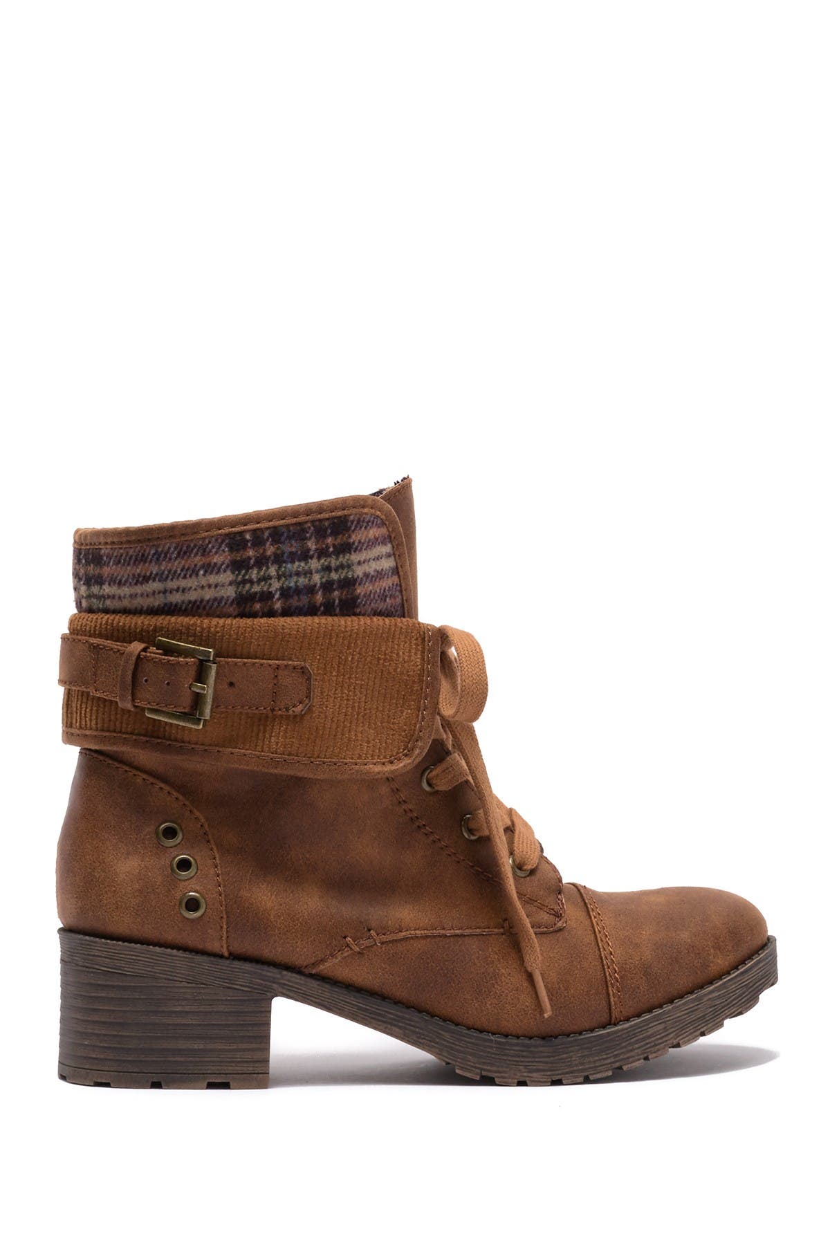 ROCK AND CANDY Sonni Plaid Double Cuff Boot | Nordstromrack
