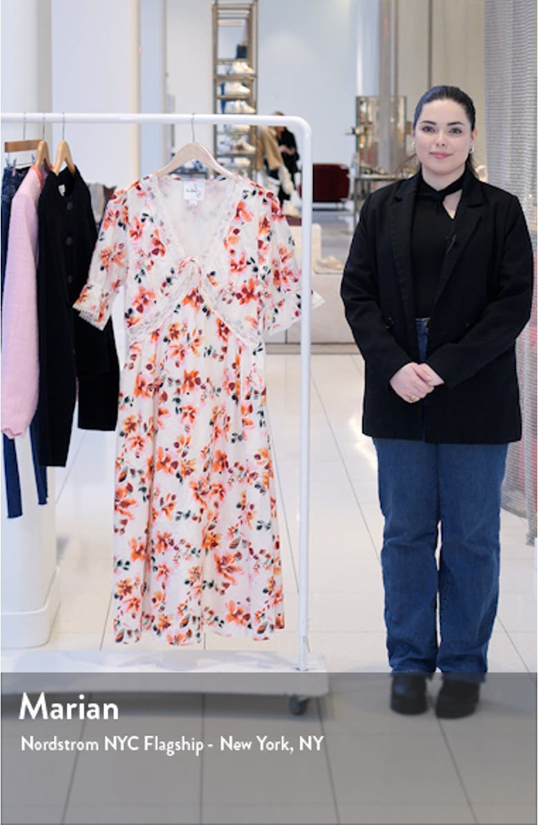 Sam Edelman Dasie Lace Detail Cotton Midi Dress | Nordstromrack