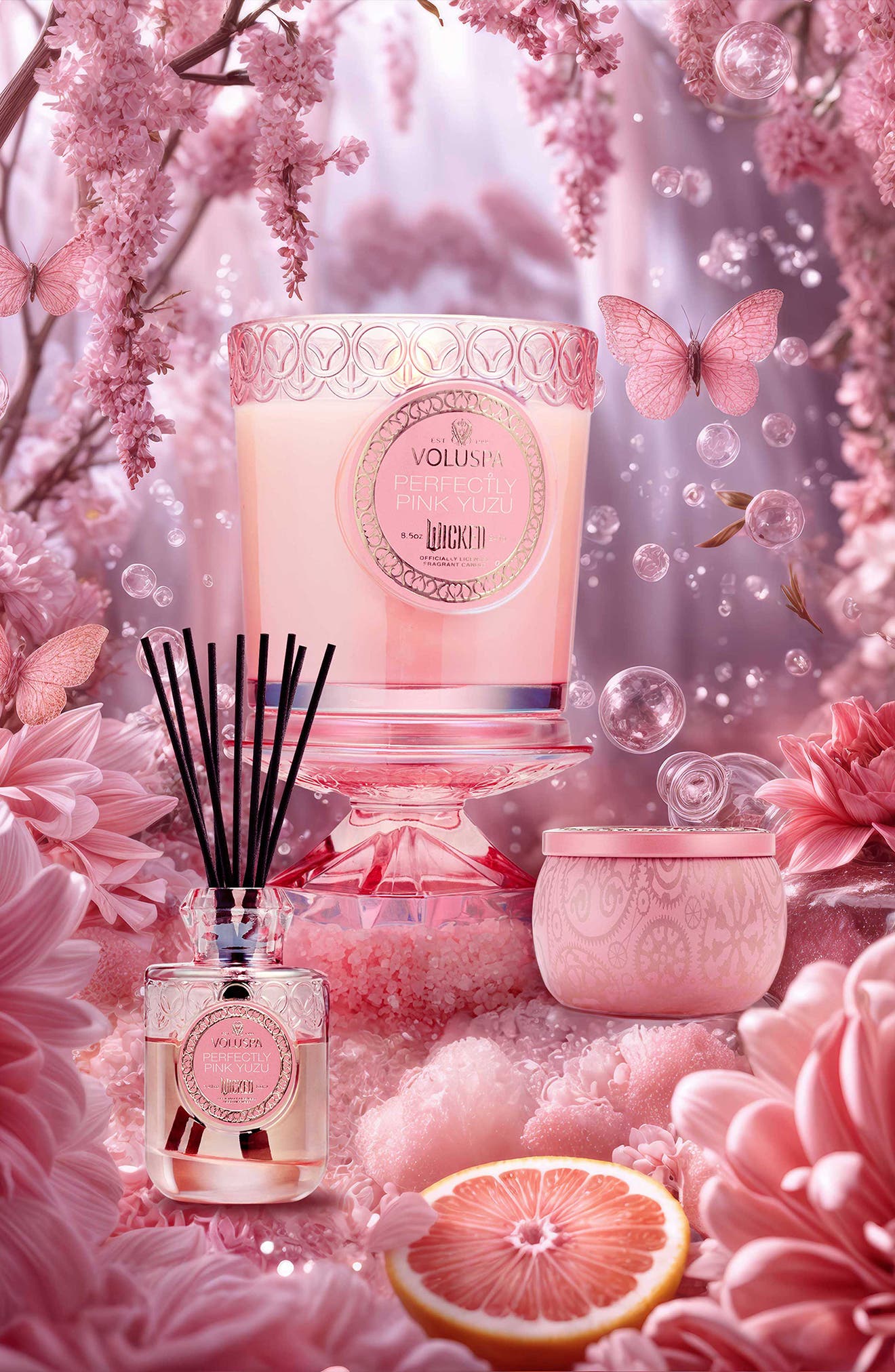 Voluspa Wicked Perfectly Pink Yuzu Reed Diffuser | Nordstrom