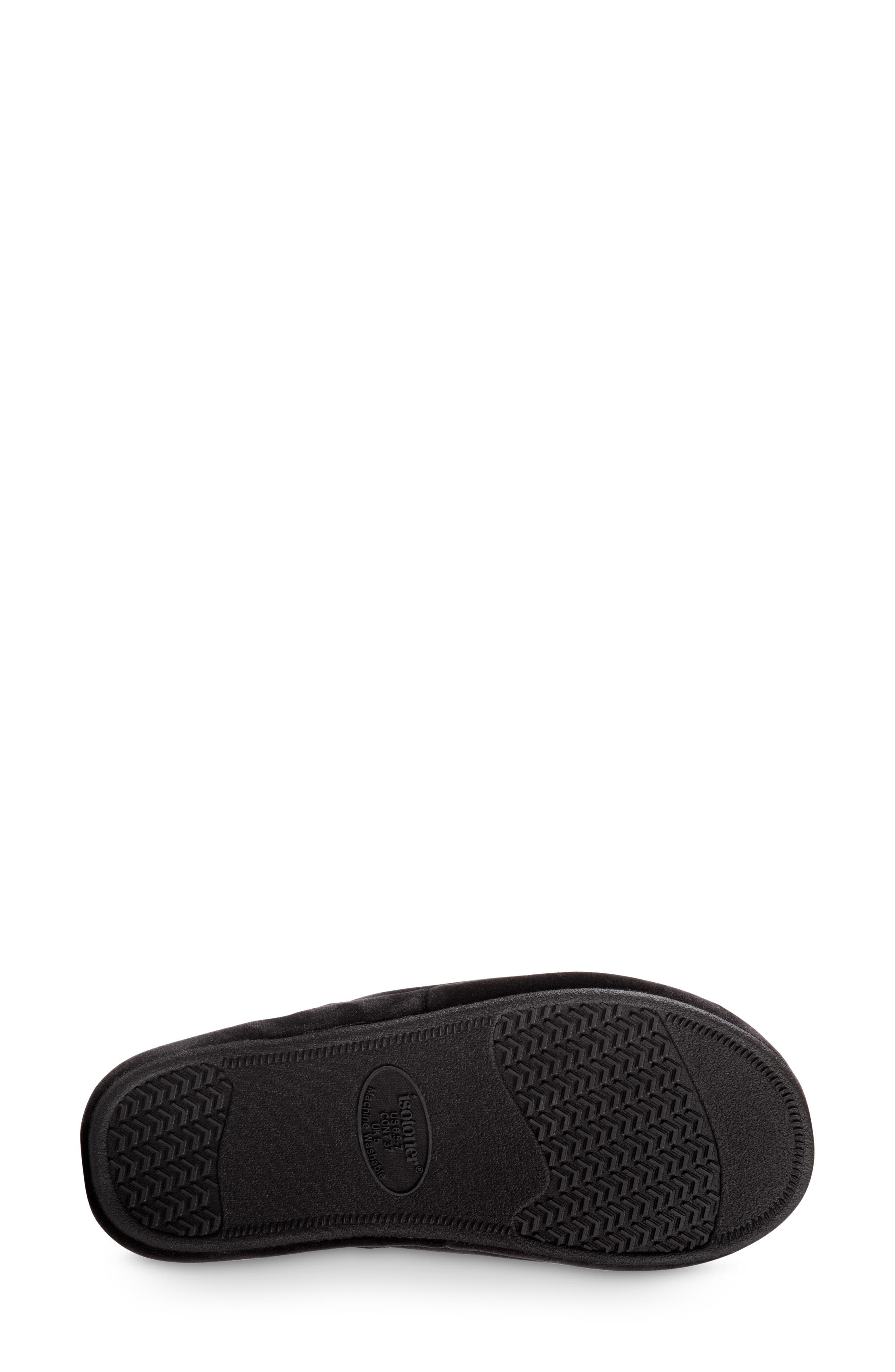ISOTONER Valerie Velour Faux Fur Pom Pom Slipper (Women) | Nordstromrack
