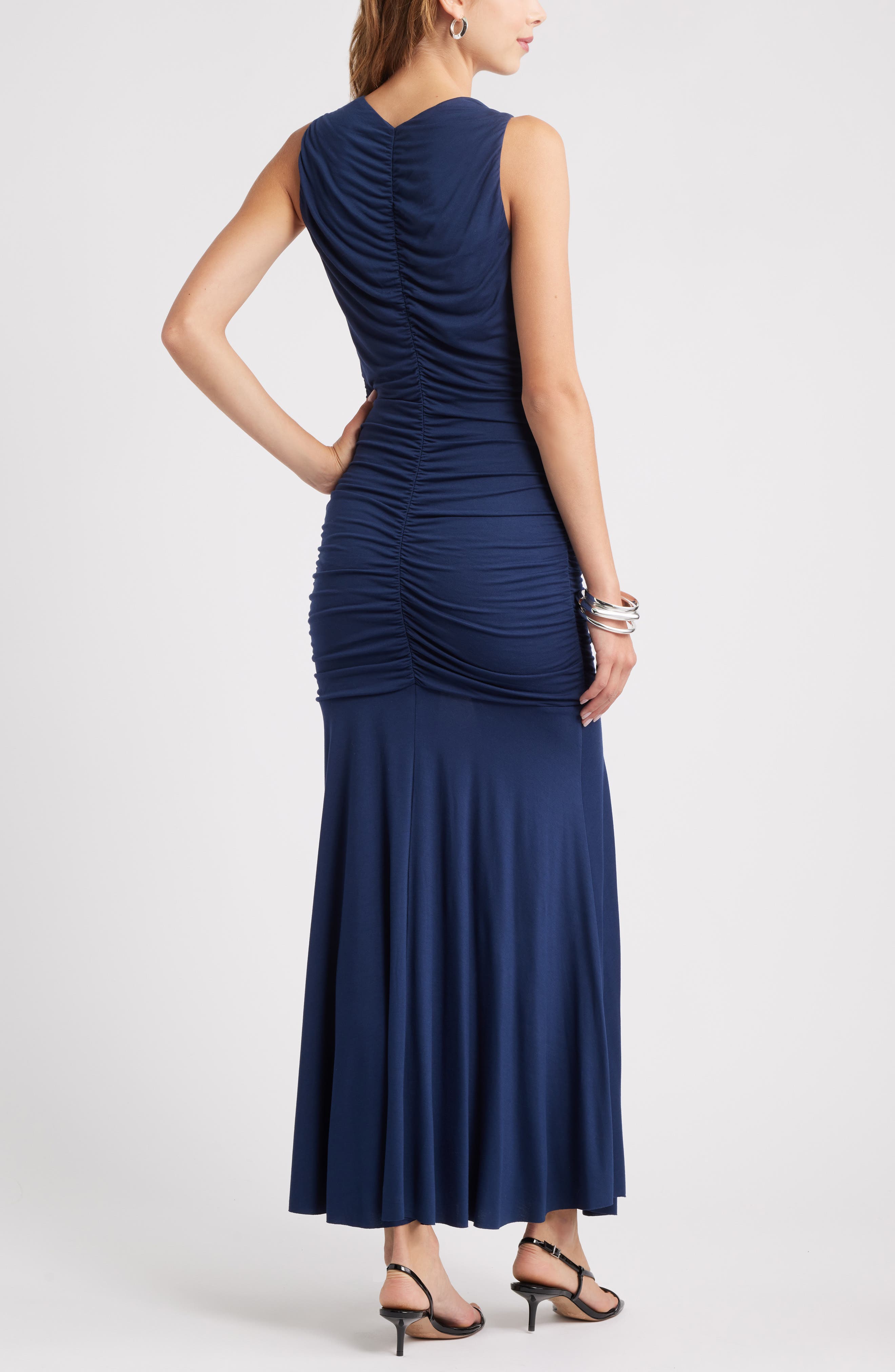 Open Edit Ruched Sleeveless Maxi Dress | Nordstromrack