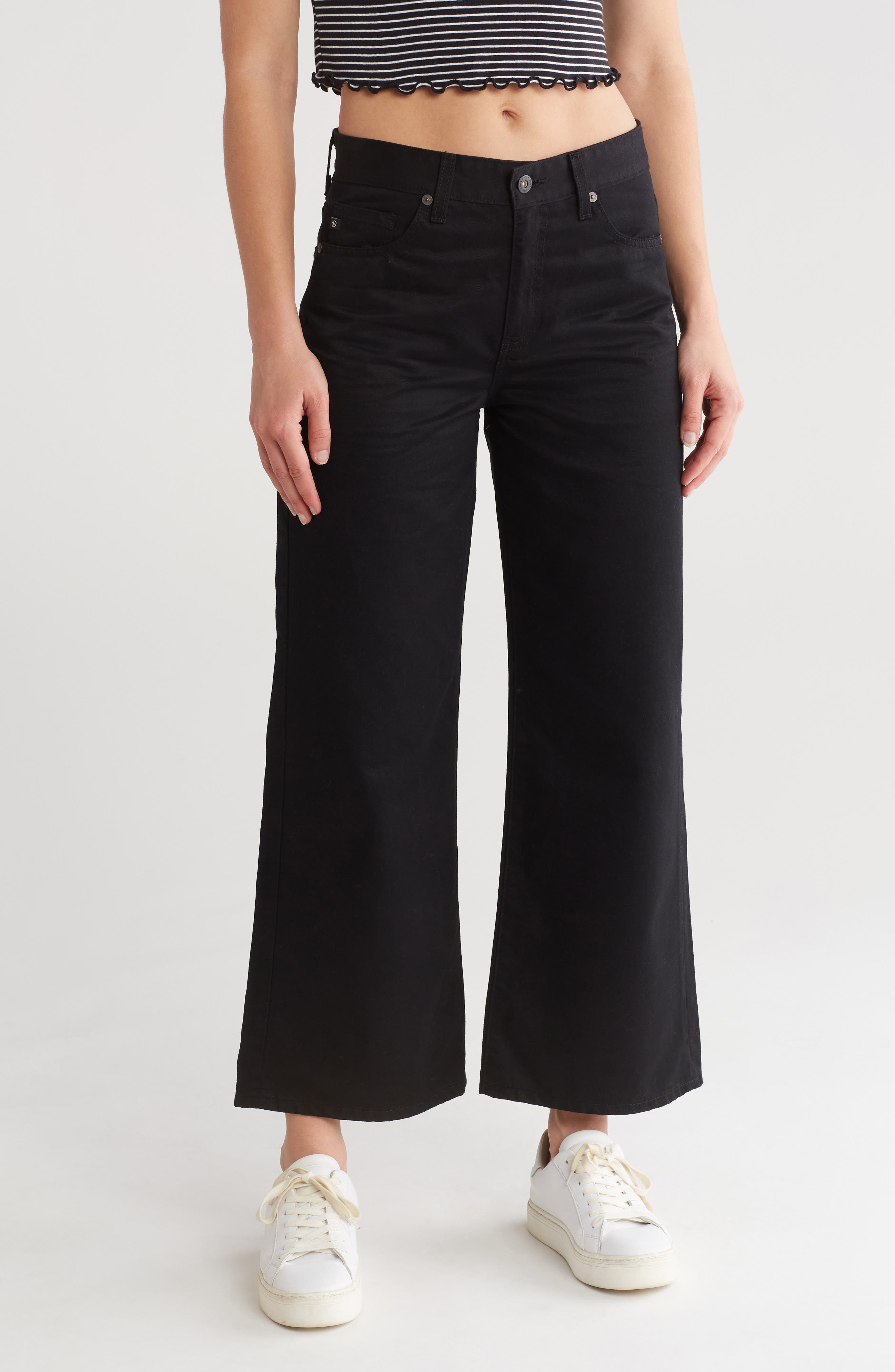 AG Saige High Waist Crop Wide Leg Jeans | Nordstromrack