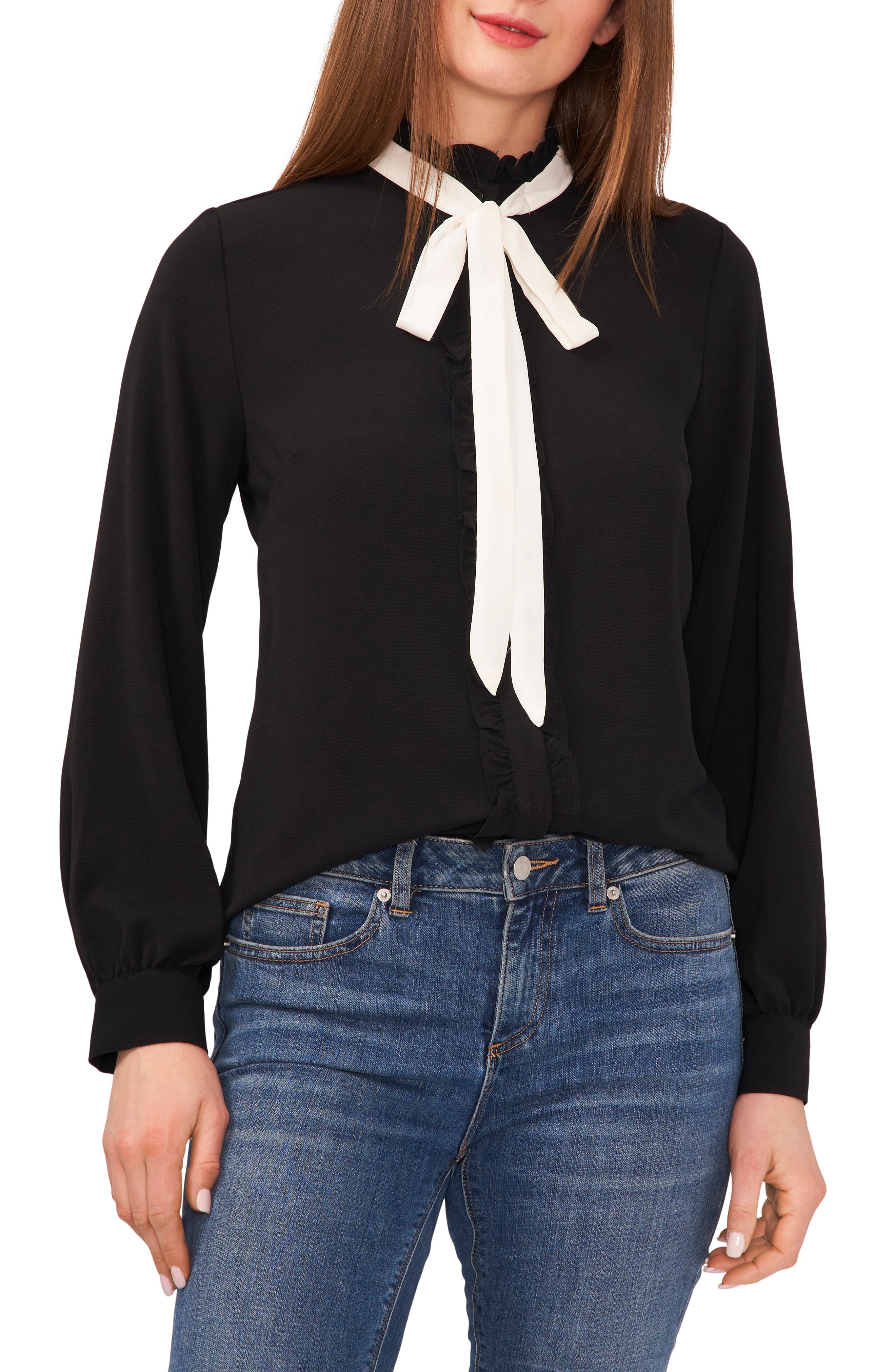 CeCe Ruffle Long Sleeve Blouse | Nordstromrack