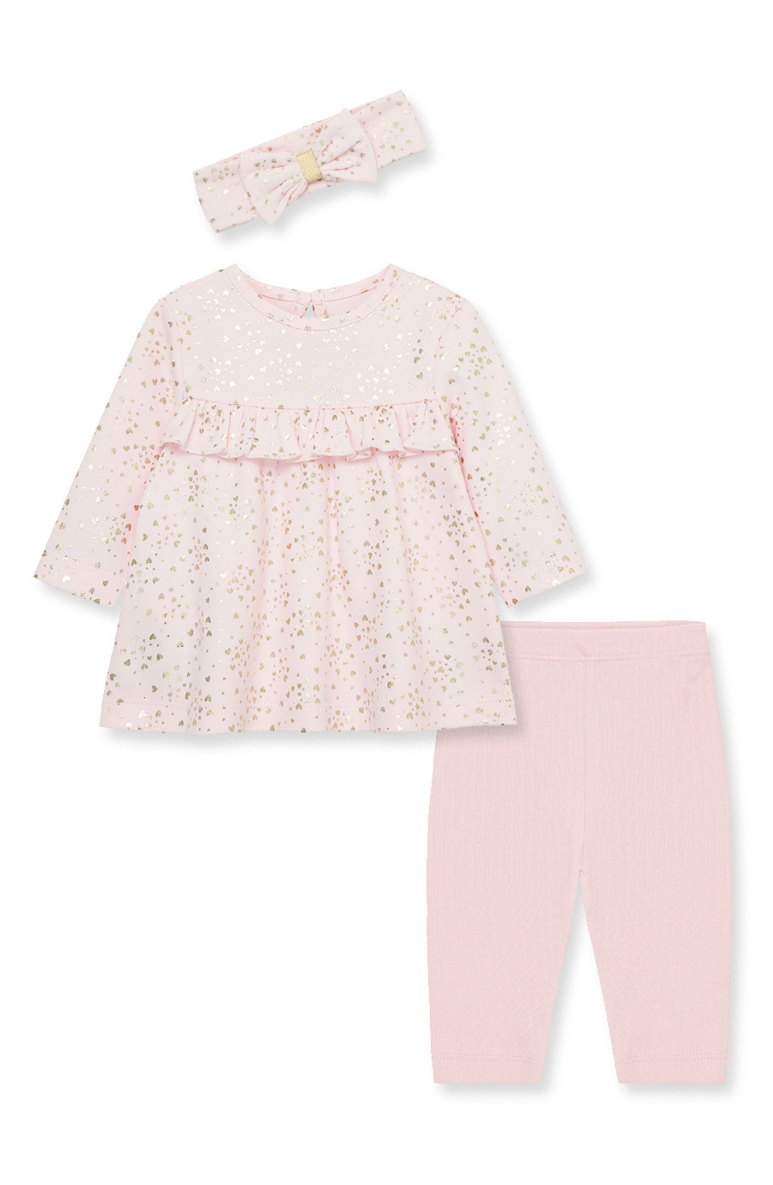 Little Me Heart Shine Tunic 3-Piece Set | Nordstromrack