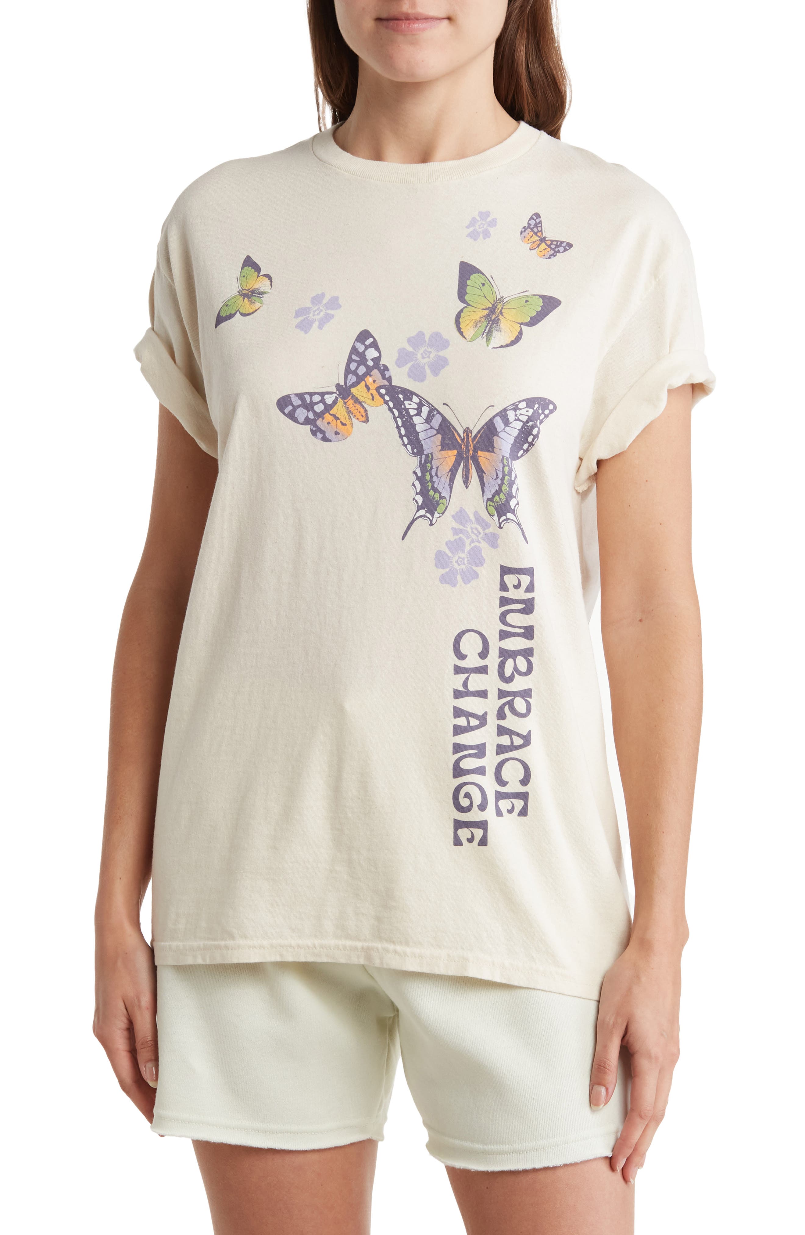 Vinyl Icons Embrace Change Butterfly Graphic T-Shirt | Nordstromrack