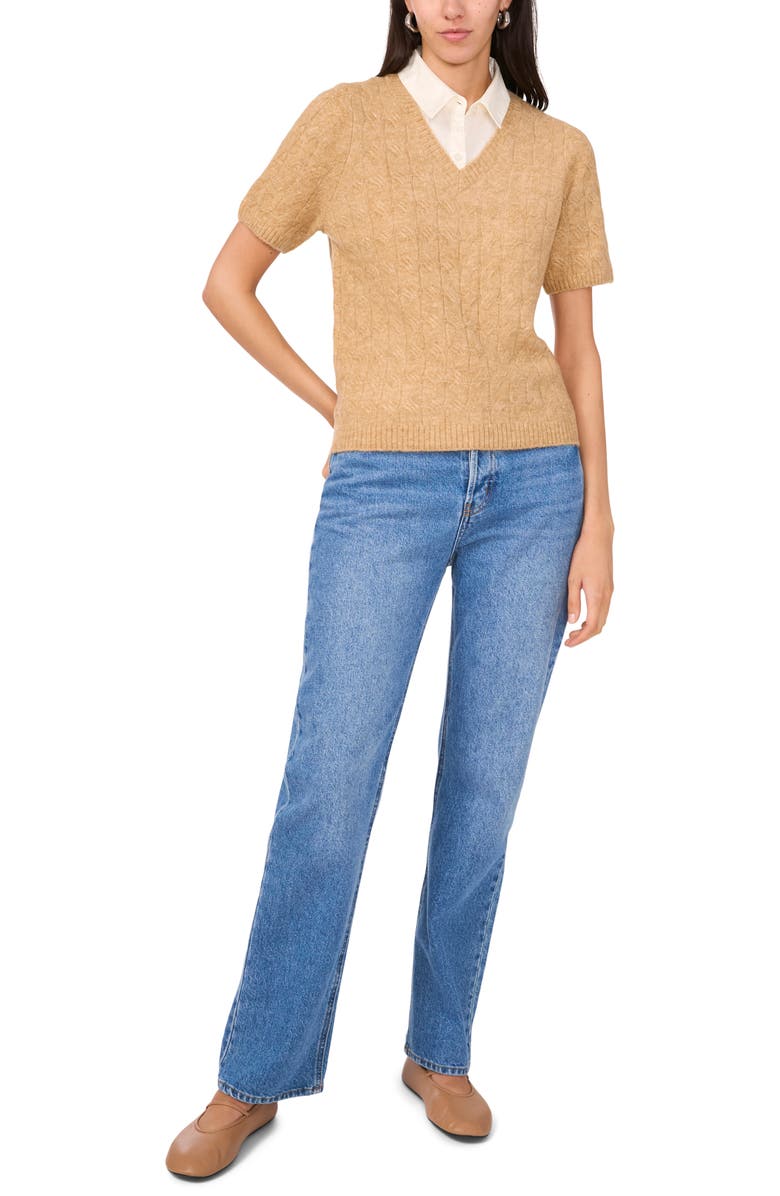 1.STATE Twofer Cable Stitch Sweater | Nordstromrack
