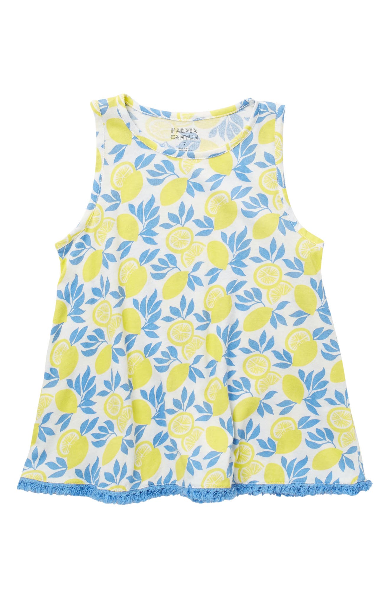 Harper Canyon Kids' Fringe Cotton Trim Swing Tank | Nordstromrack