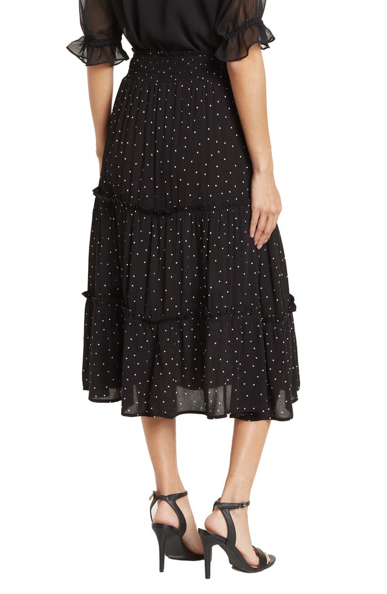CeCe Polka Dot Tiered Maxi Skirt | Nordstromrack