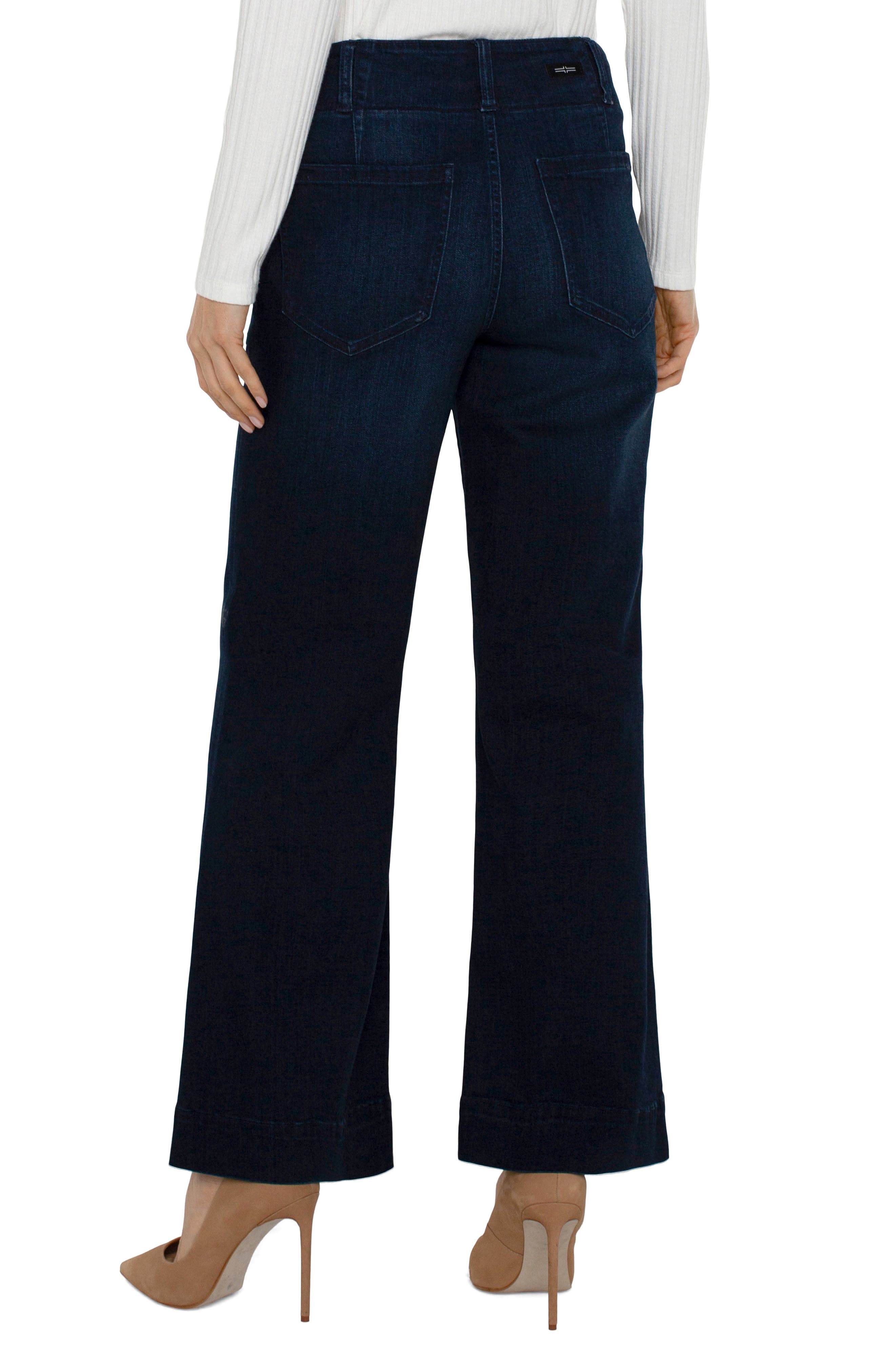 Liverpool Los Angeles Hannah Patch Pocket Flare Jeans | Nordstrom