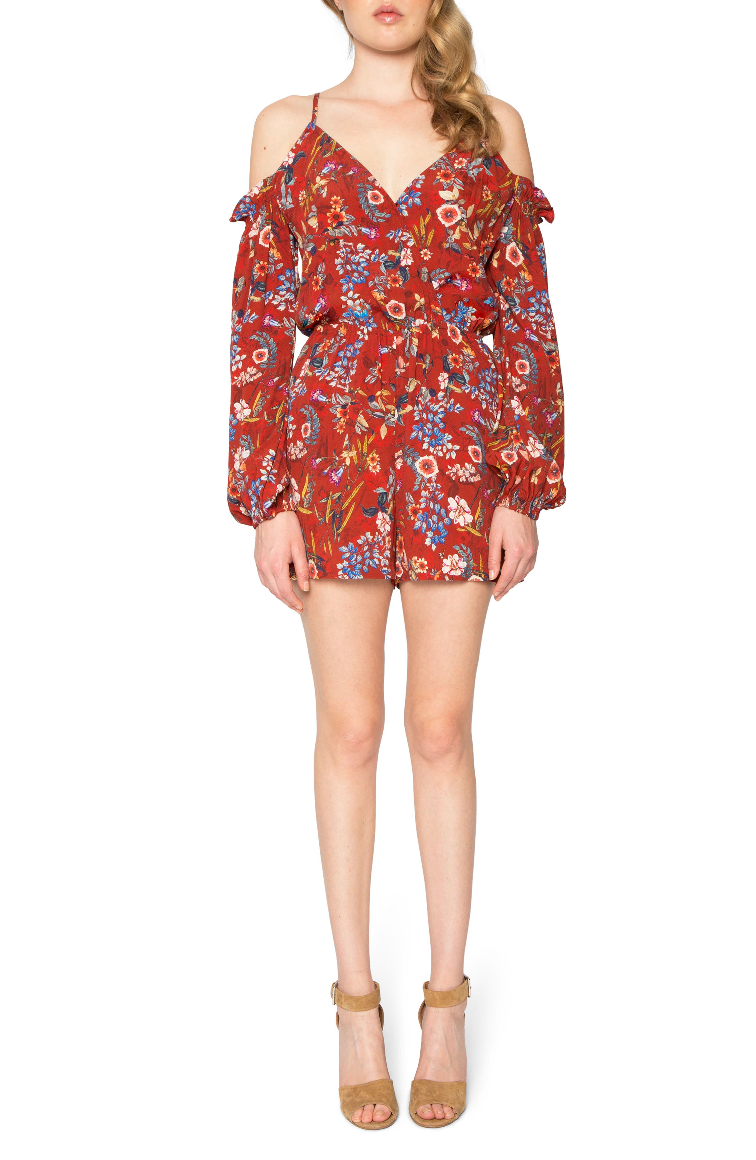 Willow & Clay Cold Shoulder Romper | Nordstrom