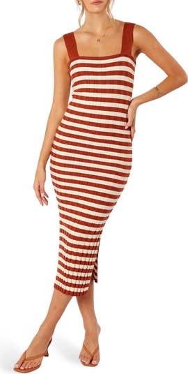 Petal & Pup Ledger Stripe Midi Sweater Dress | Nordstromrack