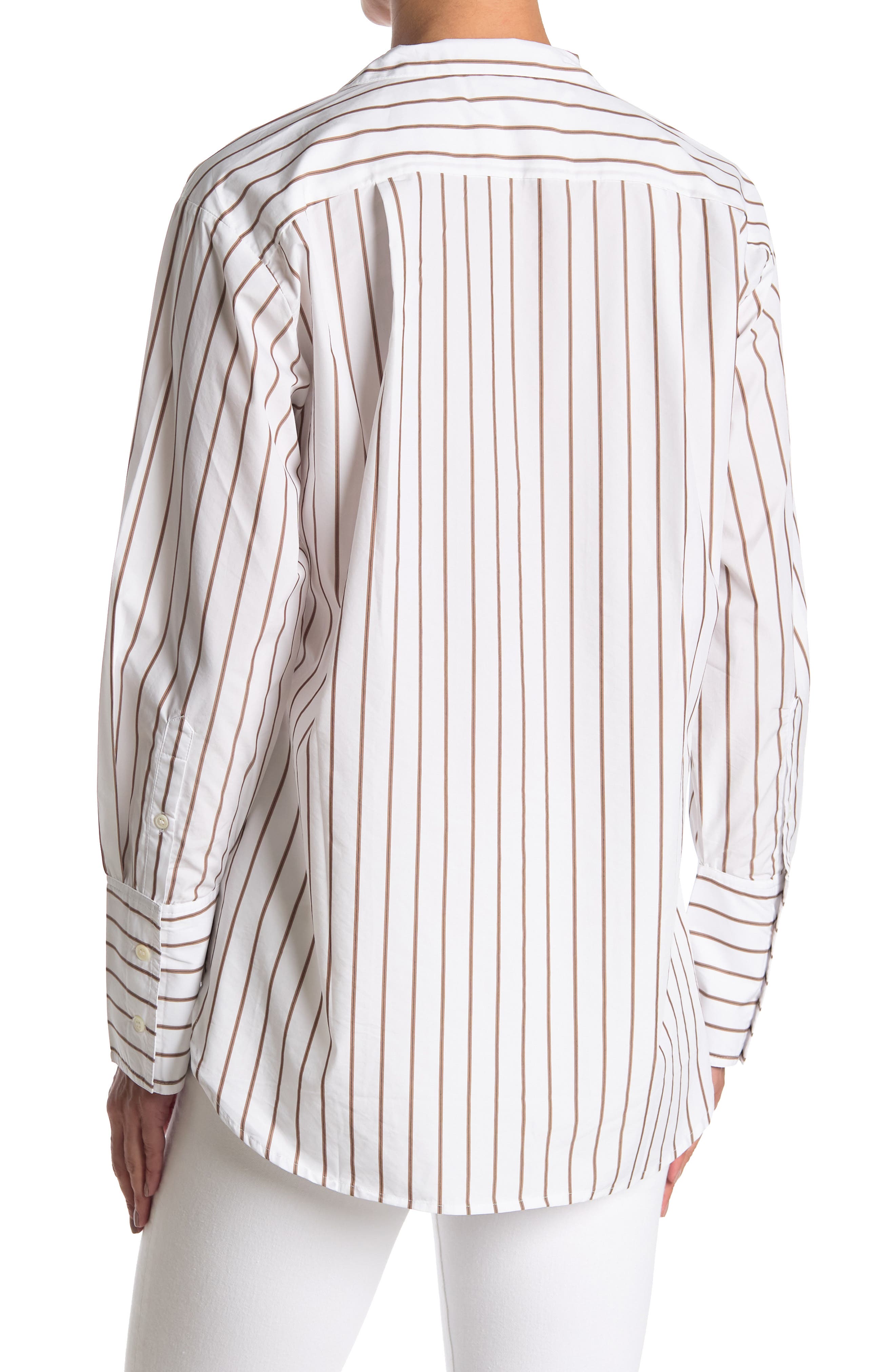 FRAME Stripe Print Collared Shirt | Nordstromrack