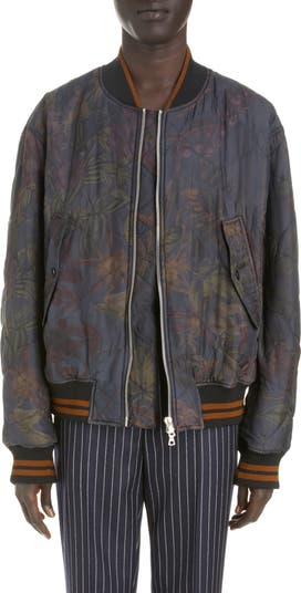 Dries Van Noten Verso Tris Floral Print Bomber Jacket | Nordstrom