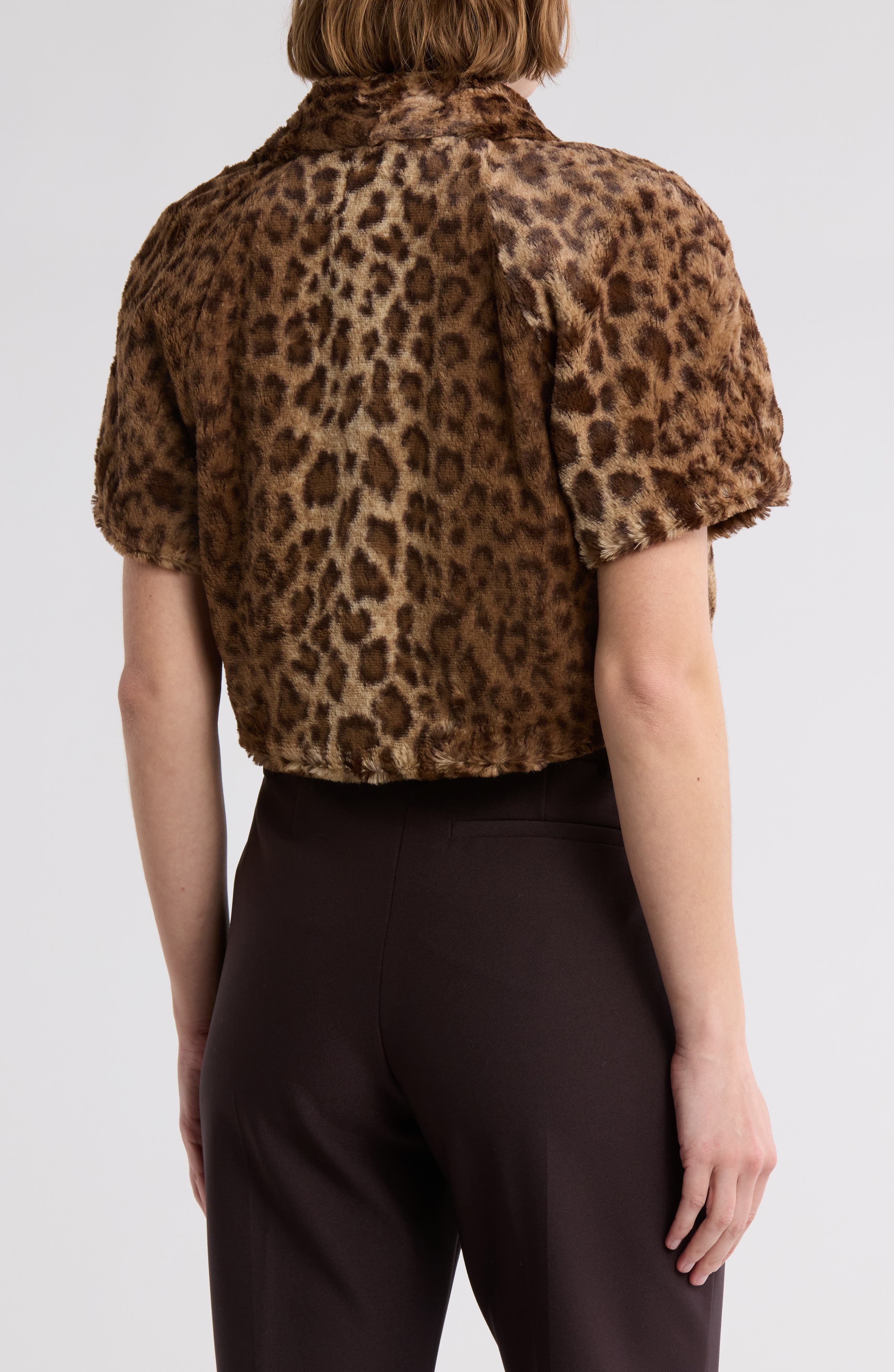 Vince Camuto Leopard Print Faux Fur Shrug | Nordstromrack