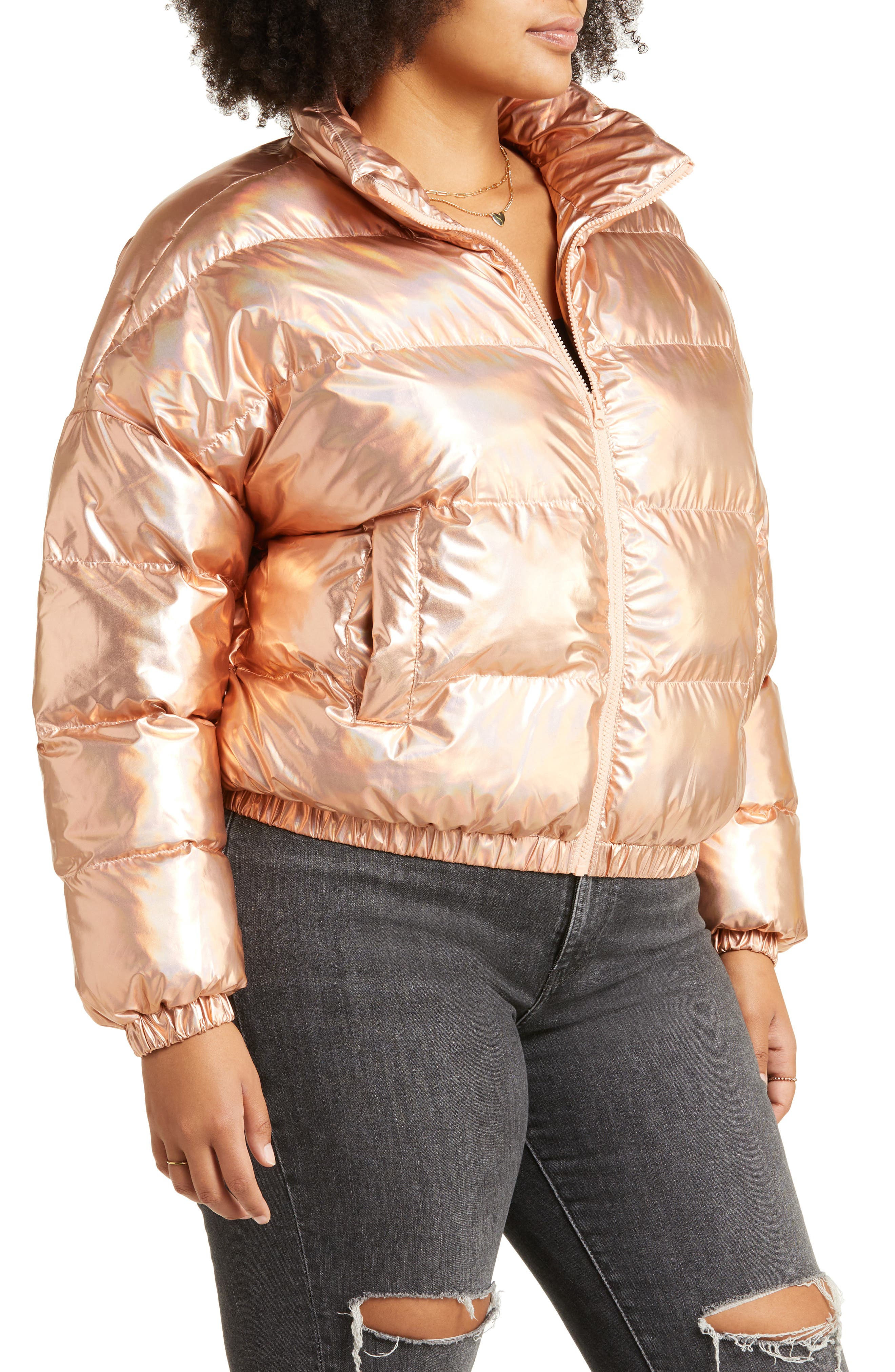 BP. Pearlized Shine Puffer Jacket | Nordstromrack