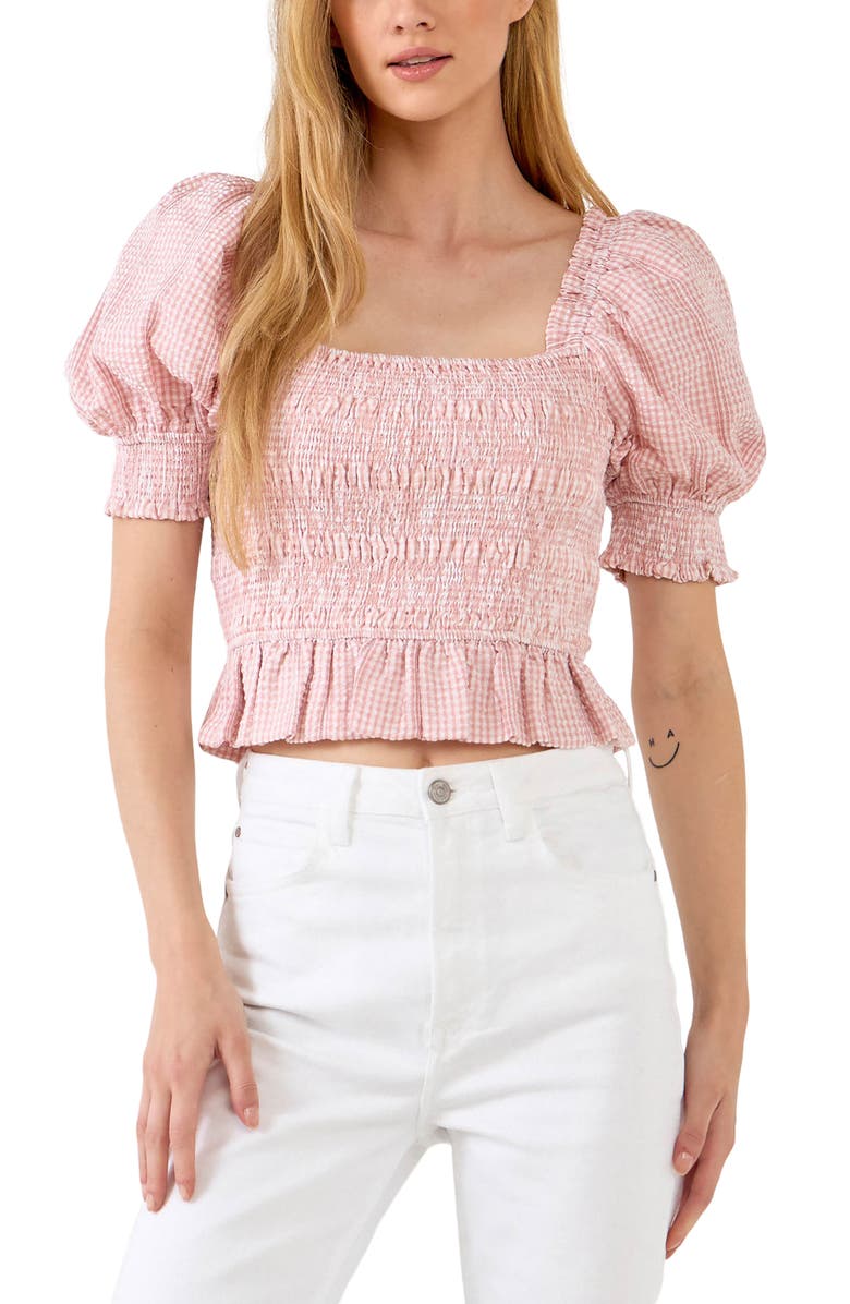 Free the Roses Smocked Crop Top | Nordstrom