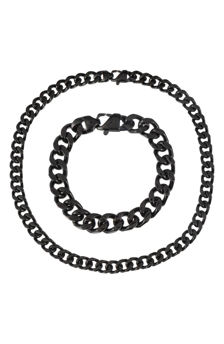 EYE CANDY LOS ANGELES Men's Andrew Titanium Curb Chain Necklace ...