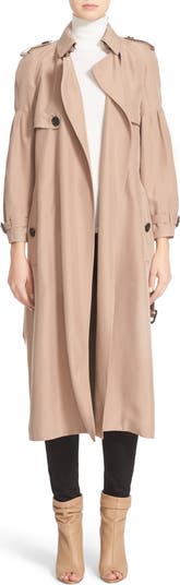 Burberry Maythorne Mulberry Silk Trench | Nordstrom