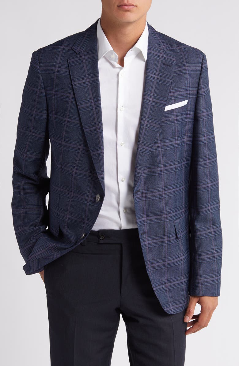 BOSS Hutson Check Wool Sport Coat | Nordstromrack