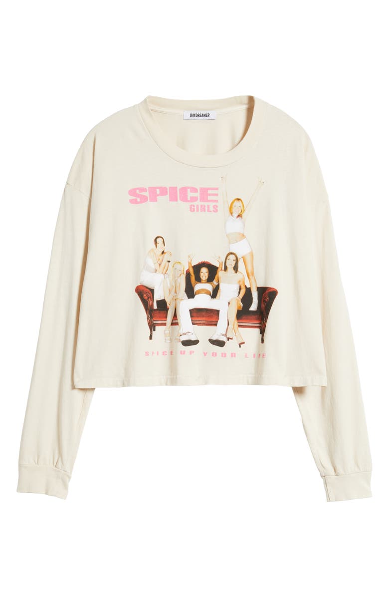 Daydreamer Spice Girls Long Sleeve Cropped Cotton Graphic T-Shirt ...