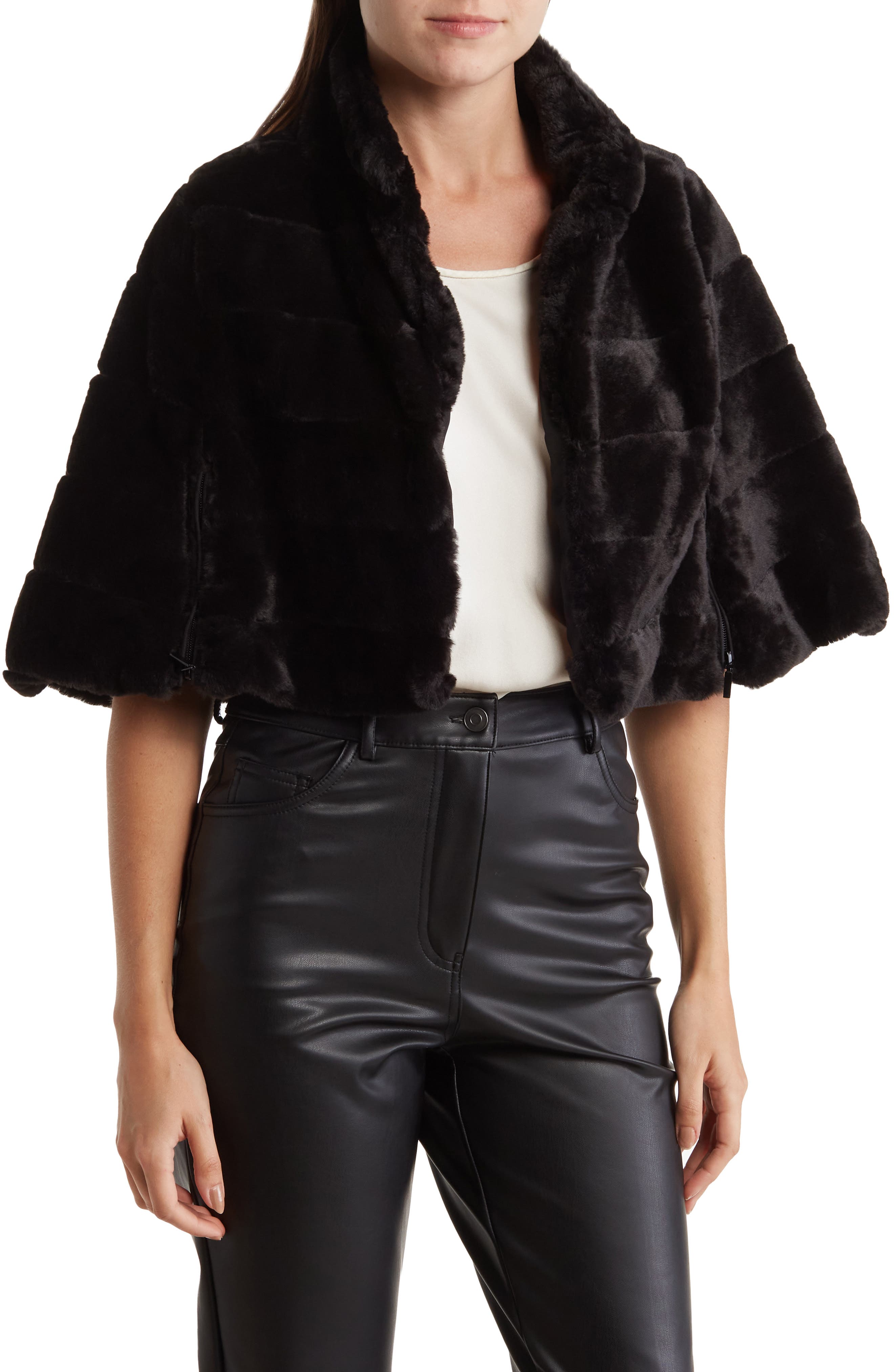BCBGeneration Faux Fur Capelet Shrug | Nordstromrack